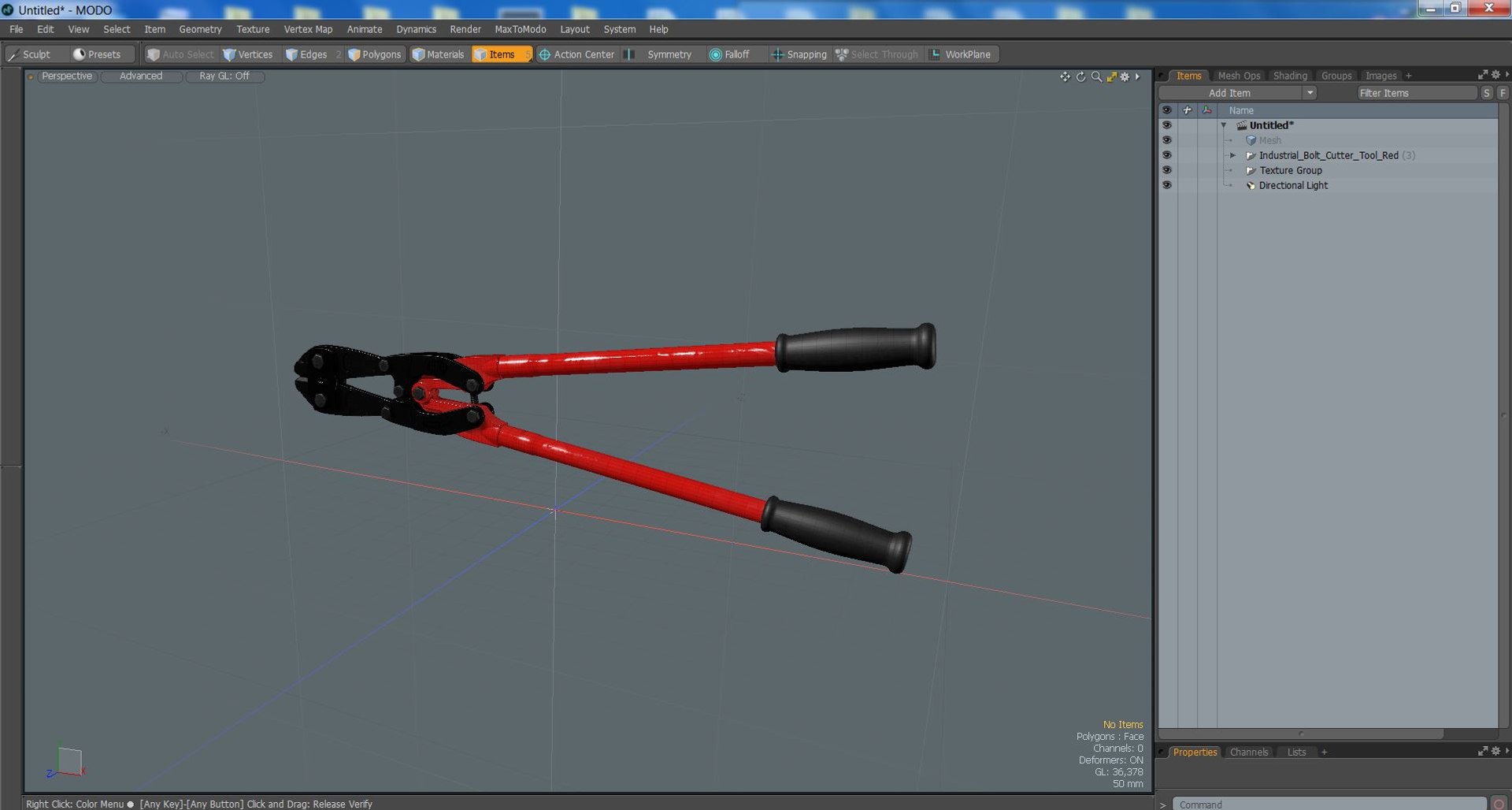 3D Industrial Bolt Cutter Tool Red Model - TurboSquid 2224895