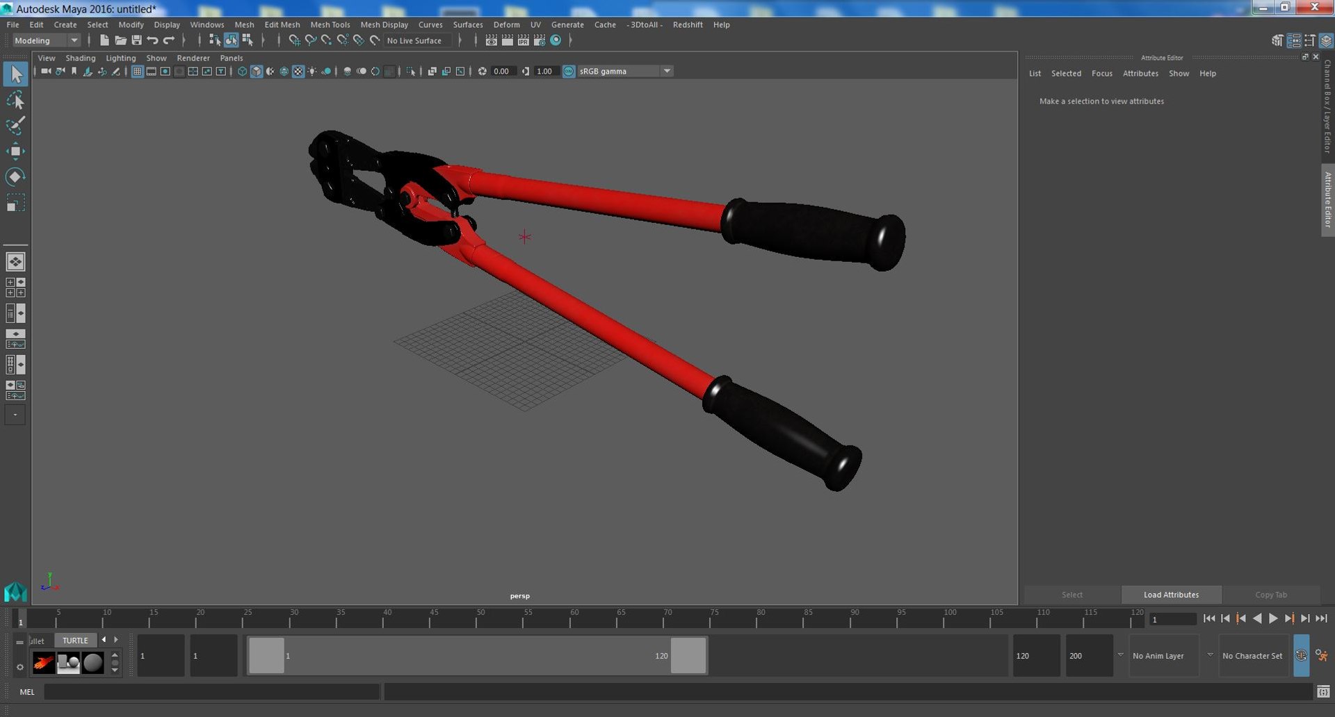 3D Industrial Bolt Cutter Tool Red Model - TurboSquid 2224895
