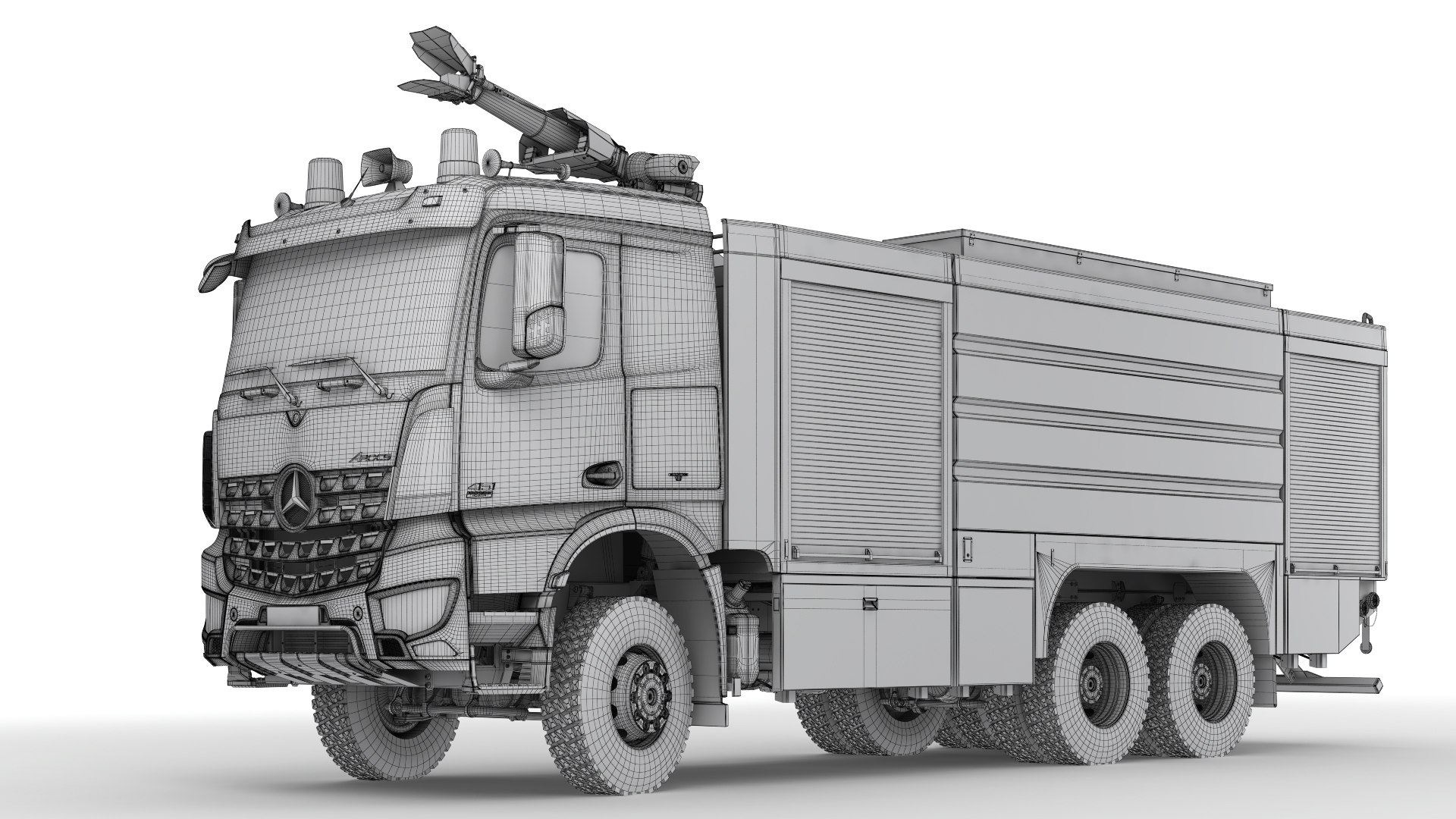 3D model Mercedes Arocs Fire 6X6 - TurboSquid 1849475