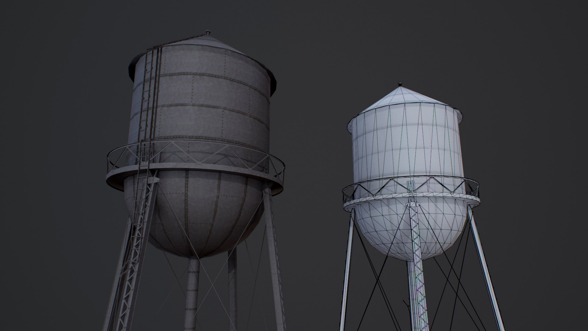 3D Water Tower - TurboSquid 1528278