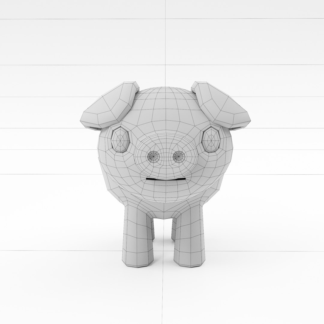 Pig Cartoon Character 3D - TurboSquid 1996759