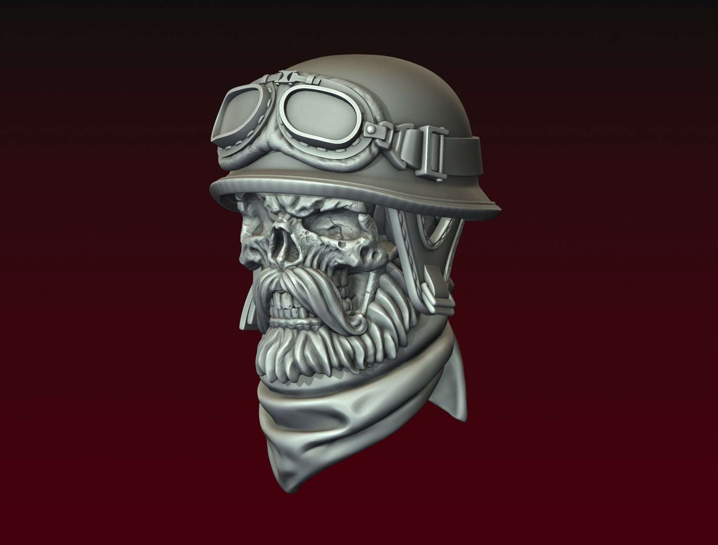 Biker Skull 3D Print Model - TurboSquid 1875579