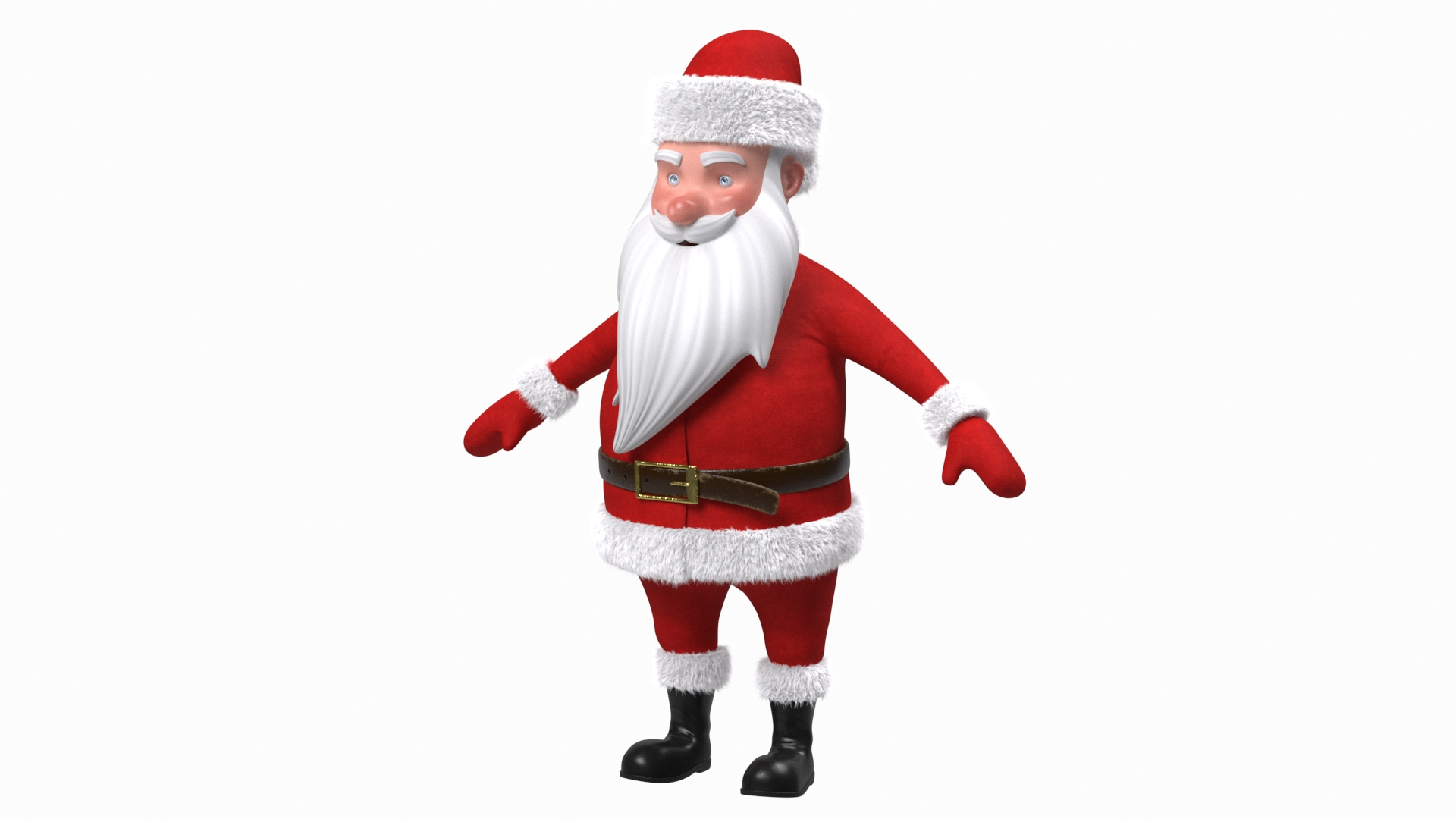 Santa Claus Cartoon Fur Rigged 3D model - TurboSquid 2177909