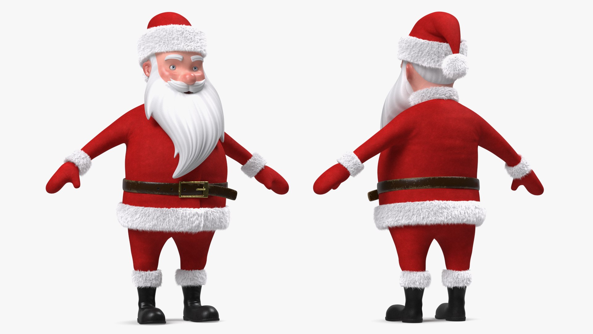 Santa Claus Cartoon Fur Rigged 3D model - TurboSquid 2177909