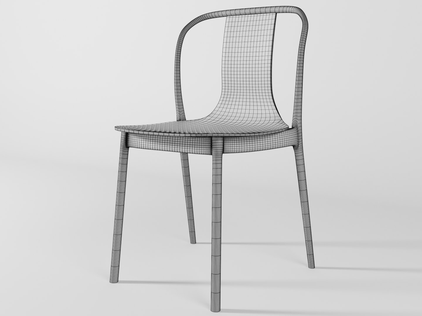 3D Belleville Chair Wood Model - TurboSquid 1627611