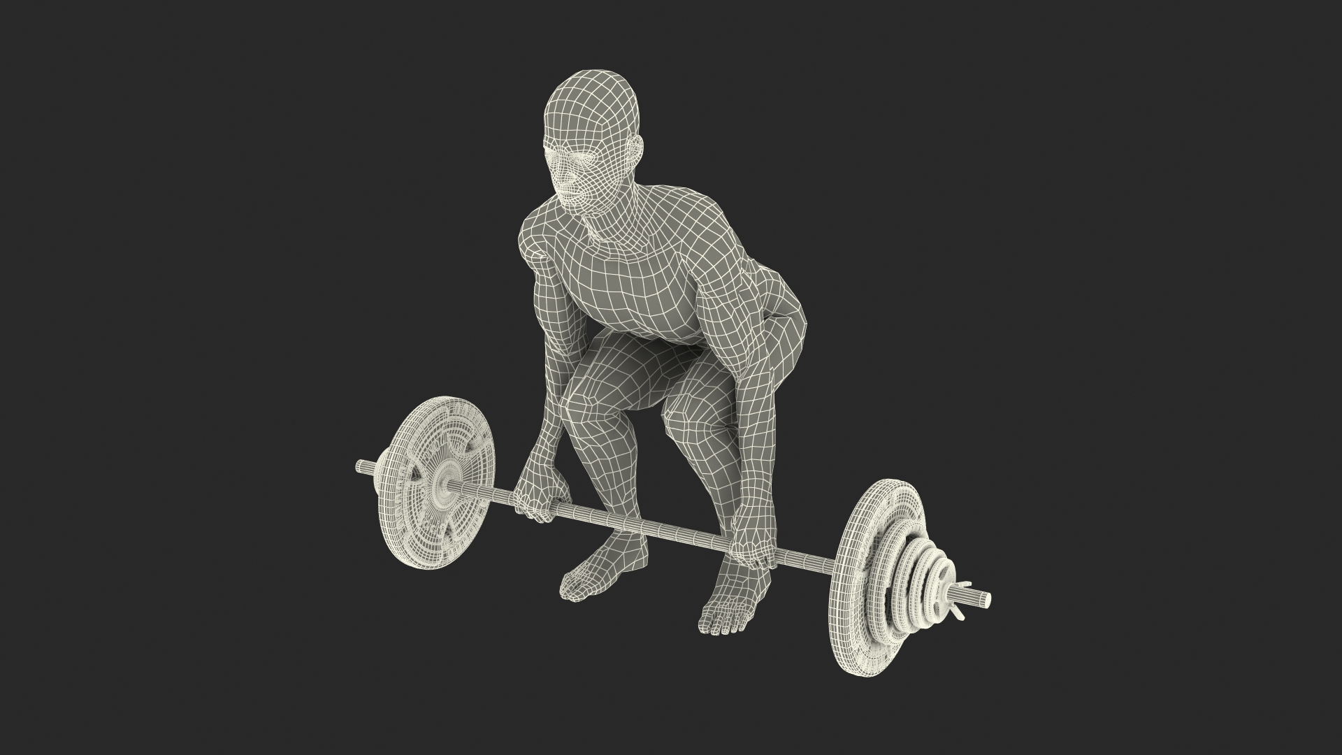 3D Anatomy Male Muscular System Deadlift Animated Rigged For Maya Model ...