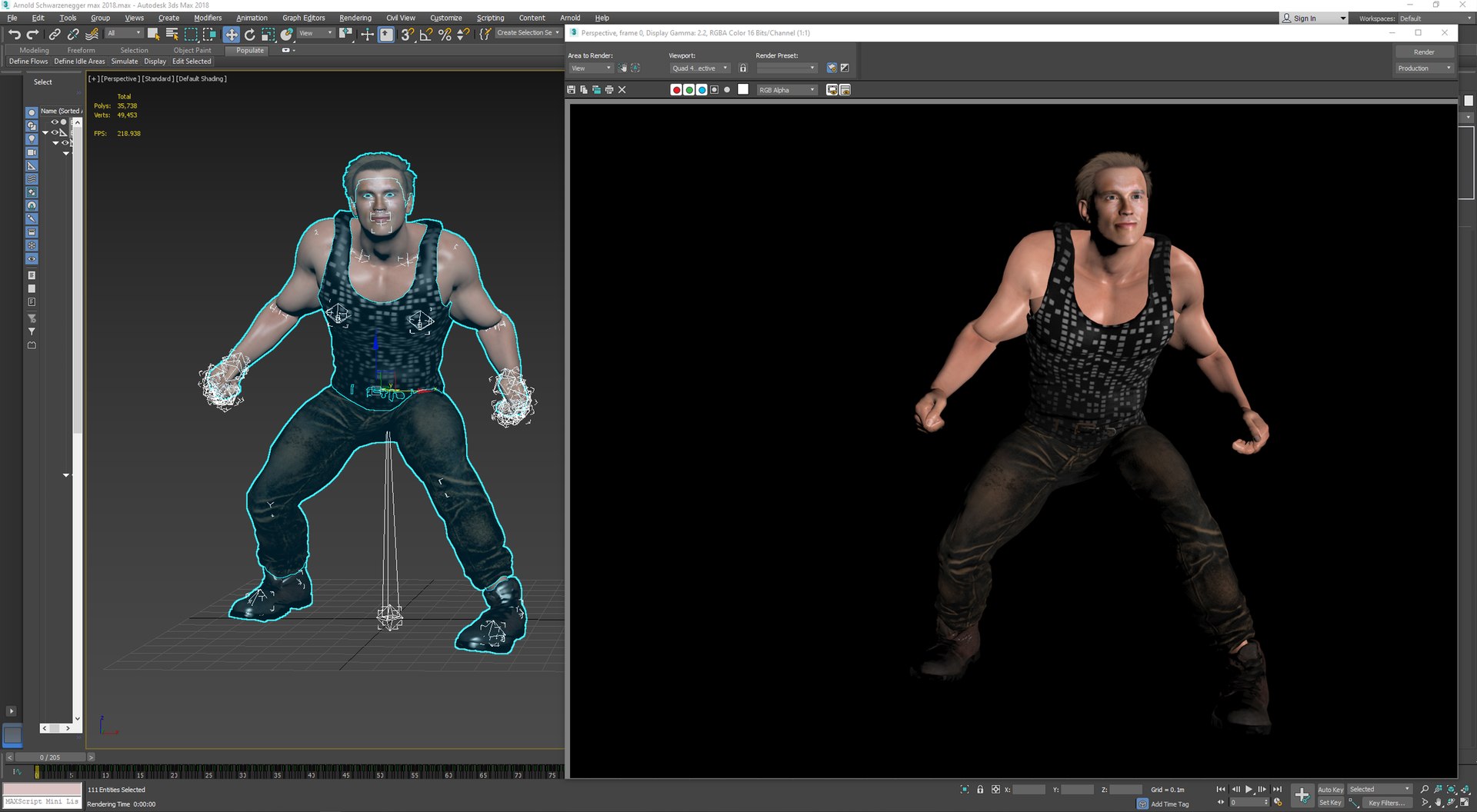 3D Arnold Schwarzenegger 3D Rigged Model Ready For Animation Model ...