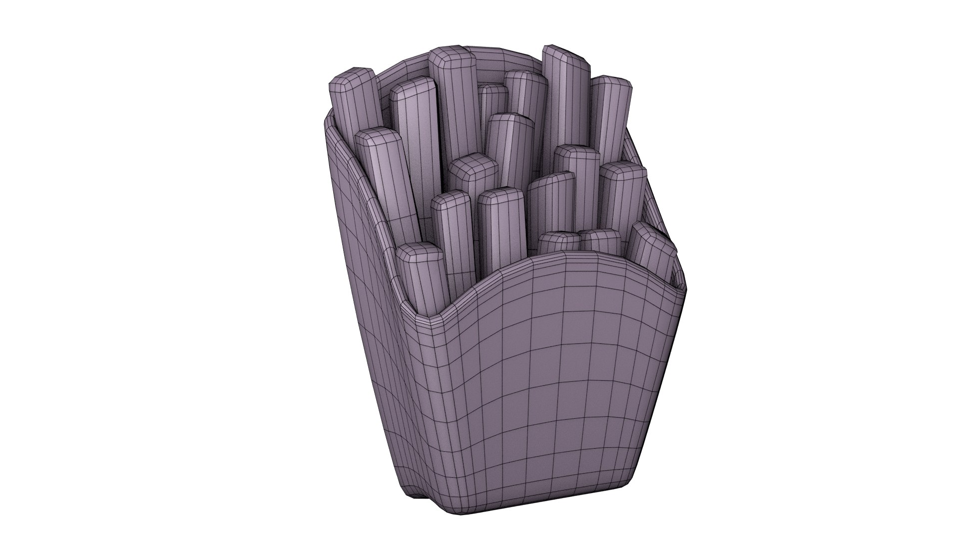 3D Cartoon Fries model - TurboSquid 2056215