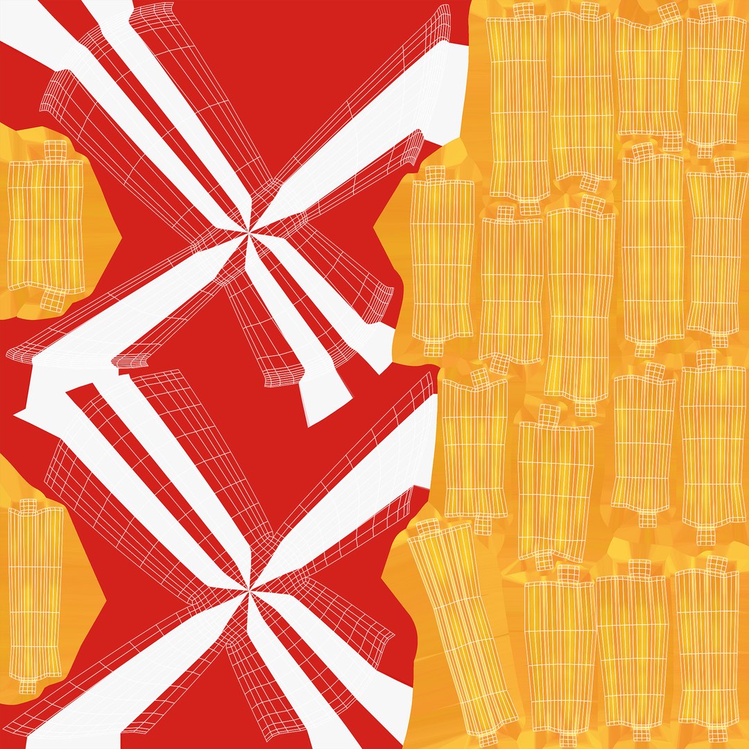 3D Cartoon Fries model - TurboSquid 2056215