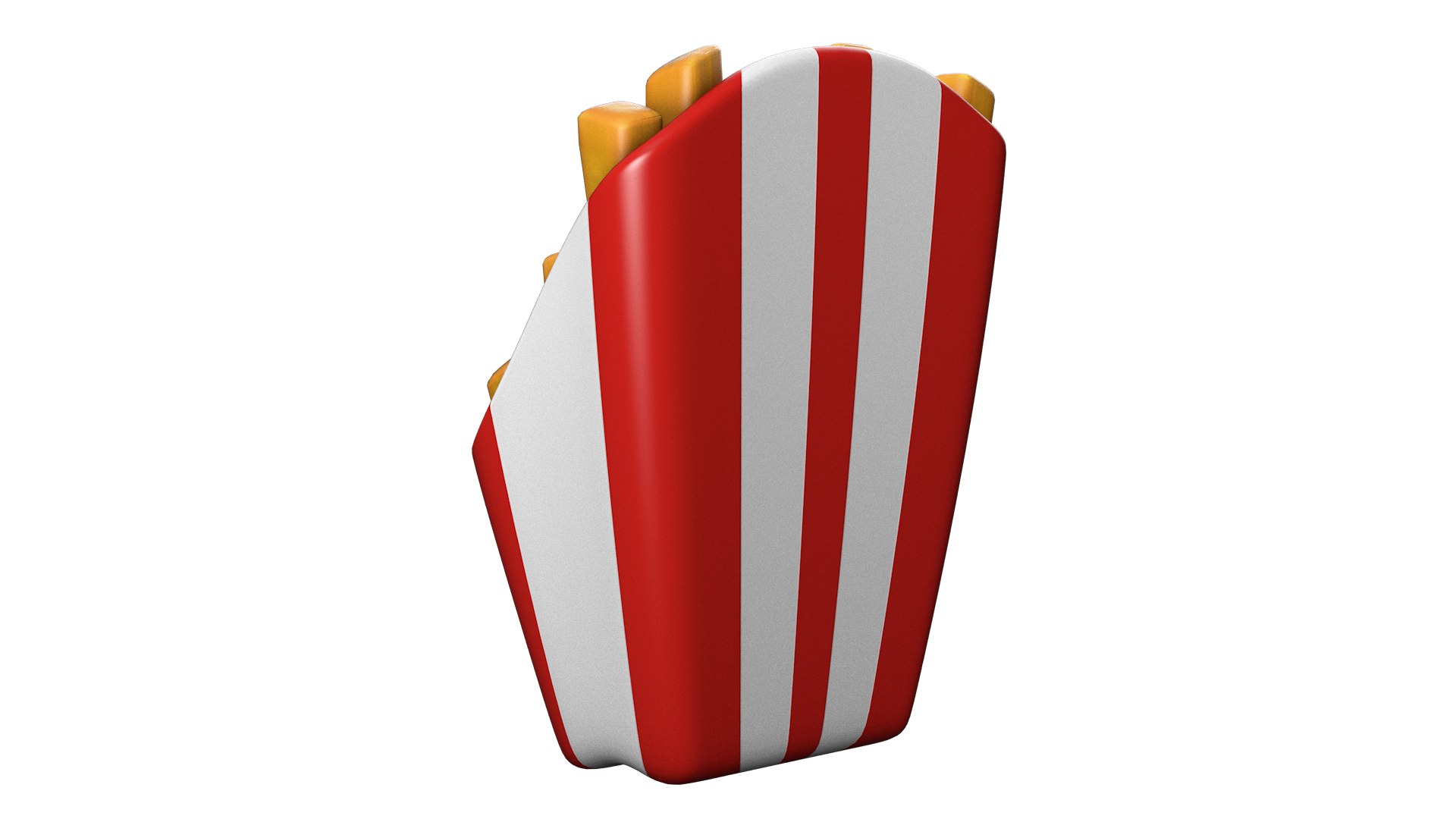 3D Cartoon Fries model - TurboSquid 2056215