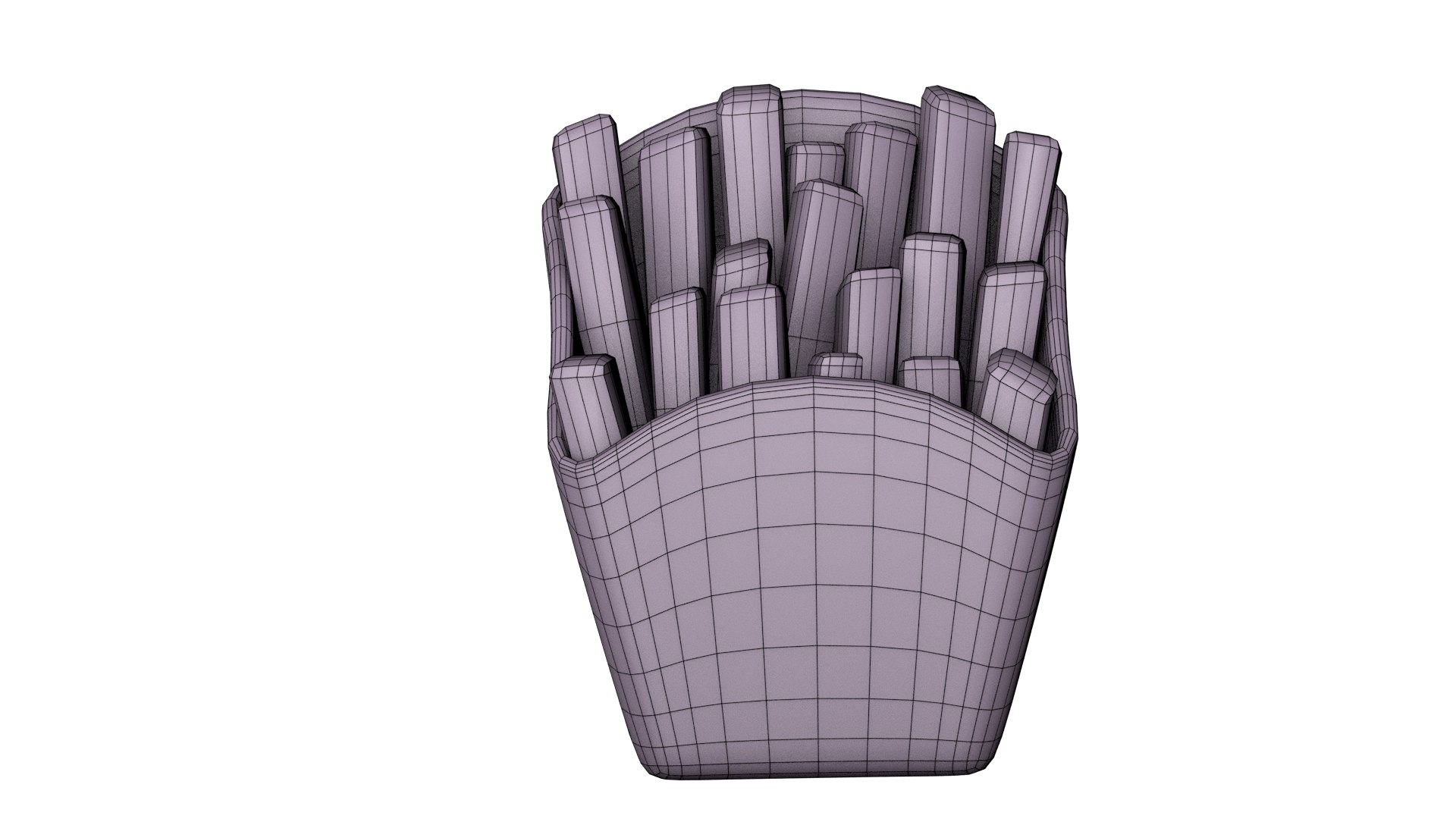 3D Cartoon Fries model - TurboSquid 2056215