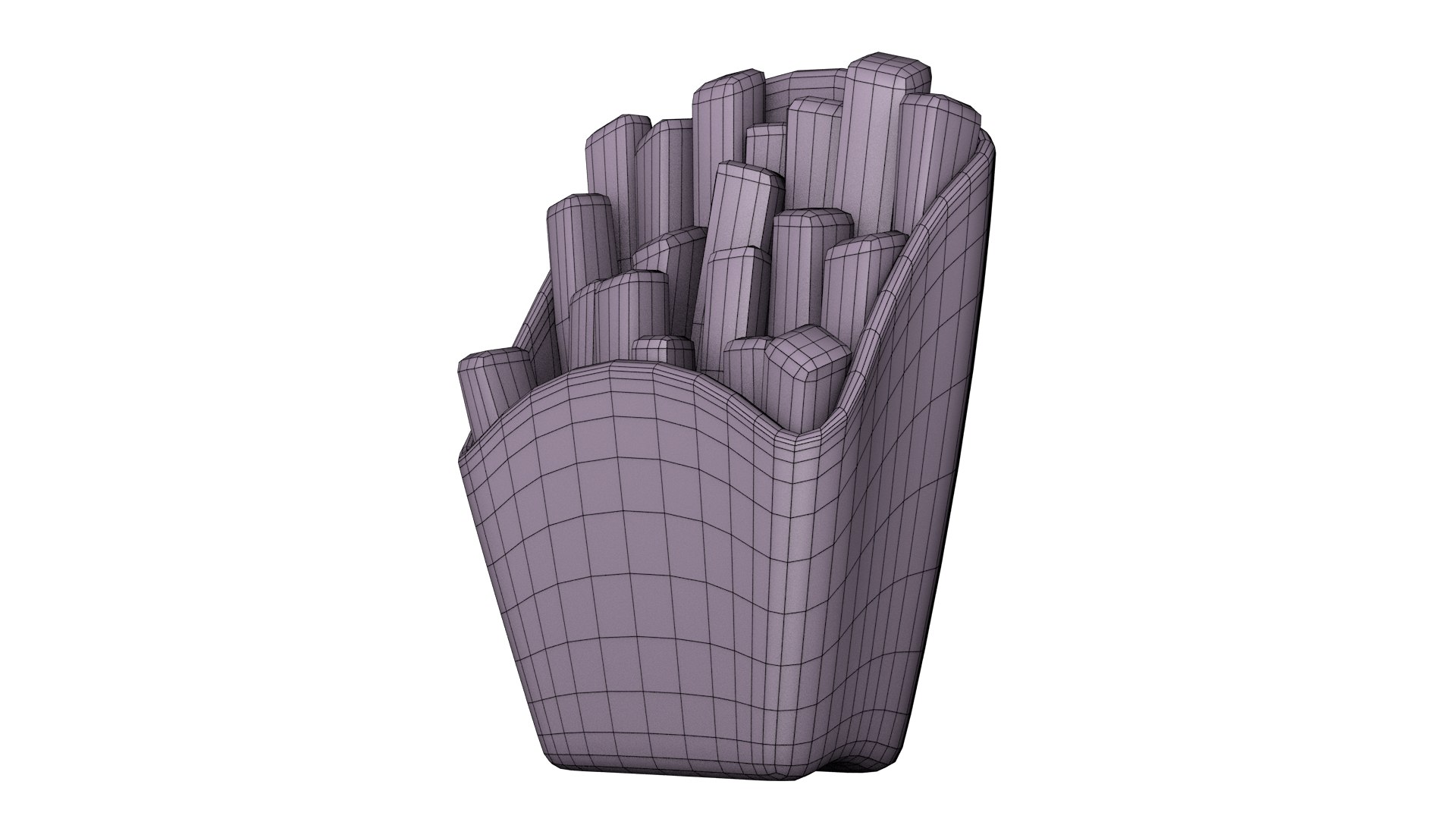 3D Cartoon Fries model - TurboSquid 2056215
