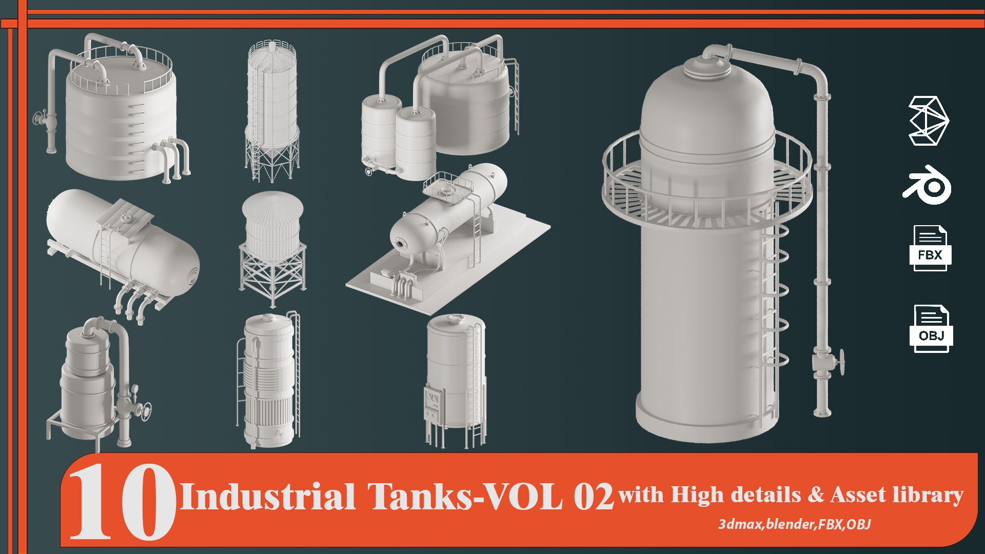 Industrial Tanks VOL-02 3D Model - TurboSquid 2162567