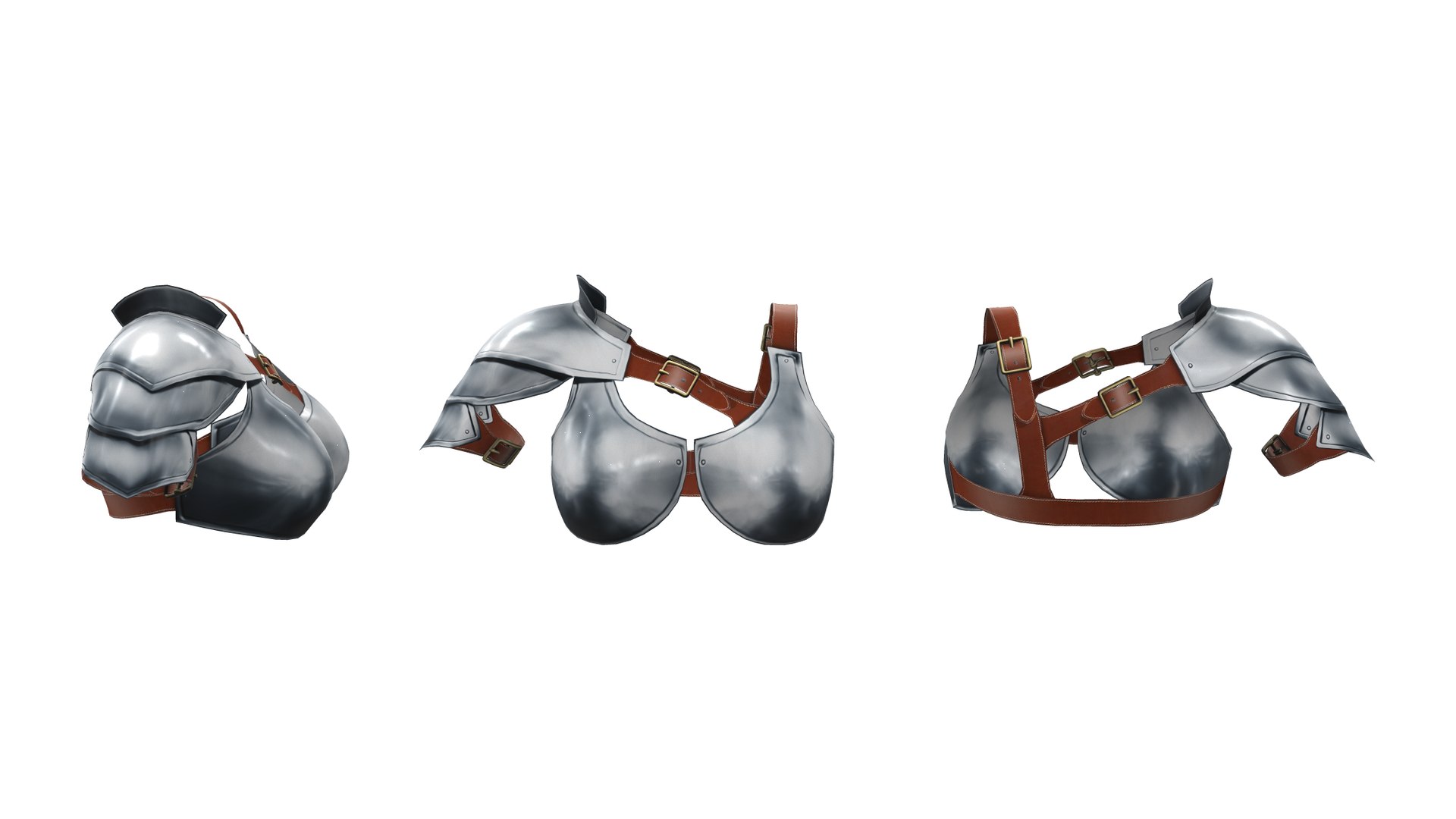 Metal Bra And Shoulder Shield 3D Model - TurboSquid 1758336