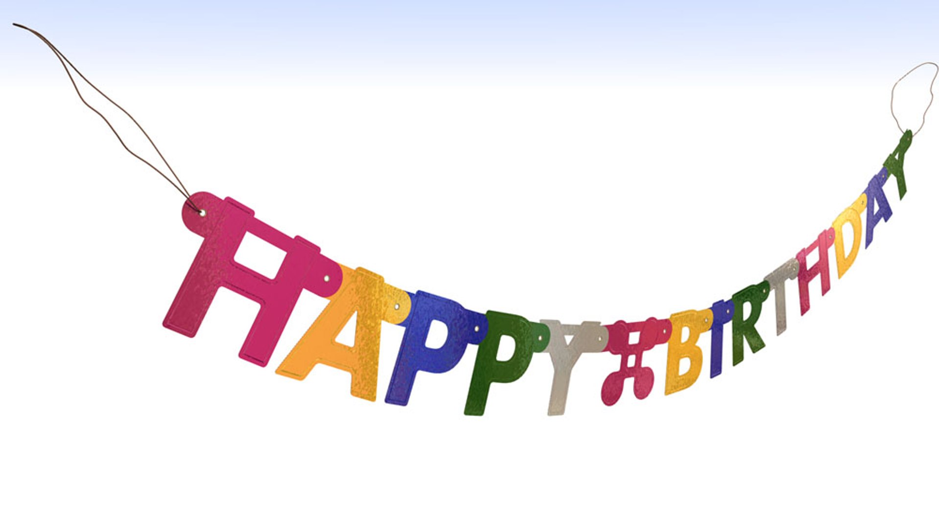 3d Model Happy Birthday Banner