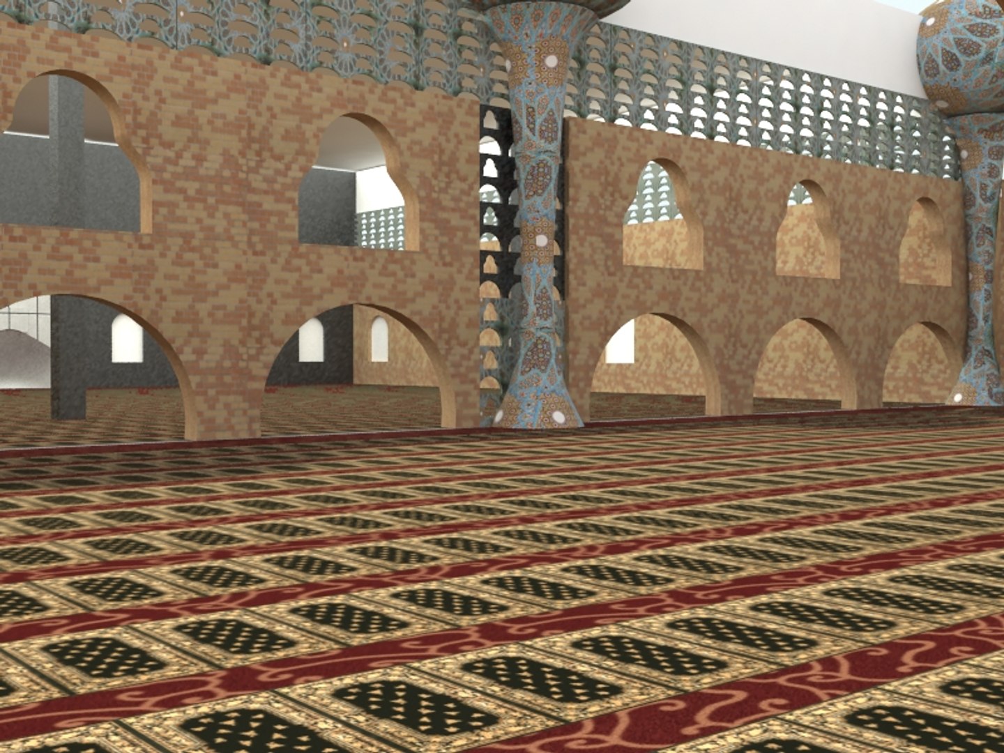 mosque realistic 3d model