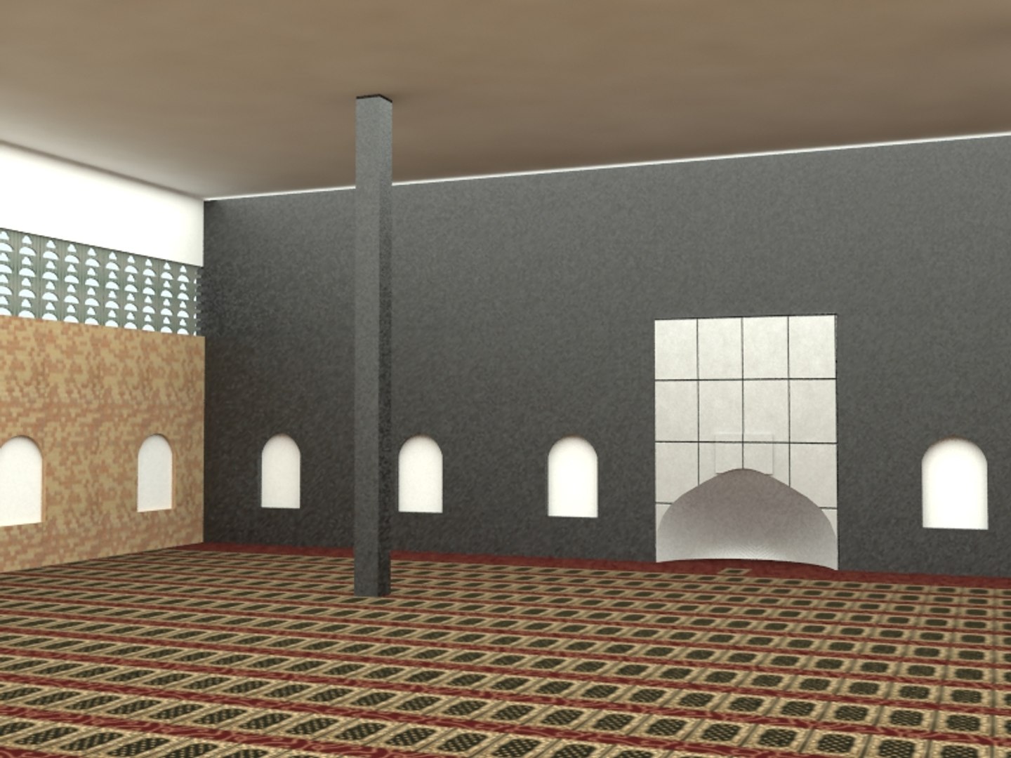 mosque realistic 3d model
