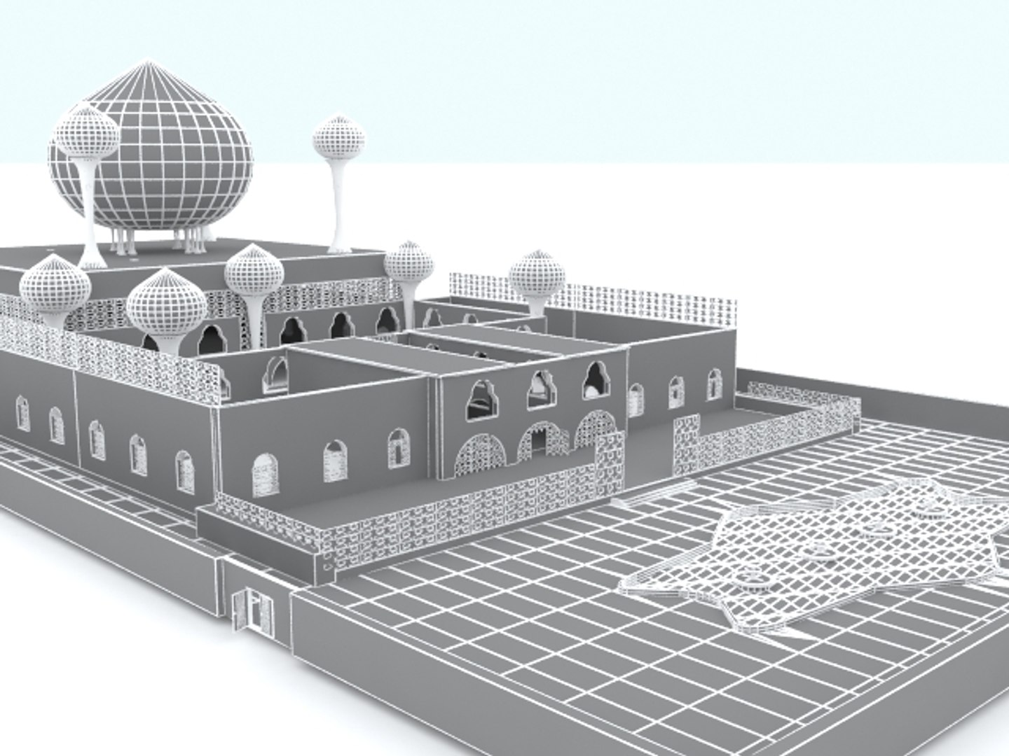 mosque realistic 3d model