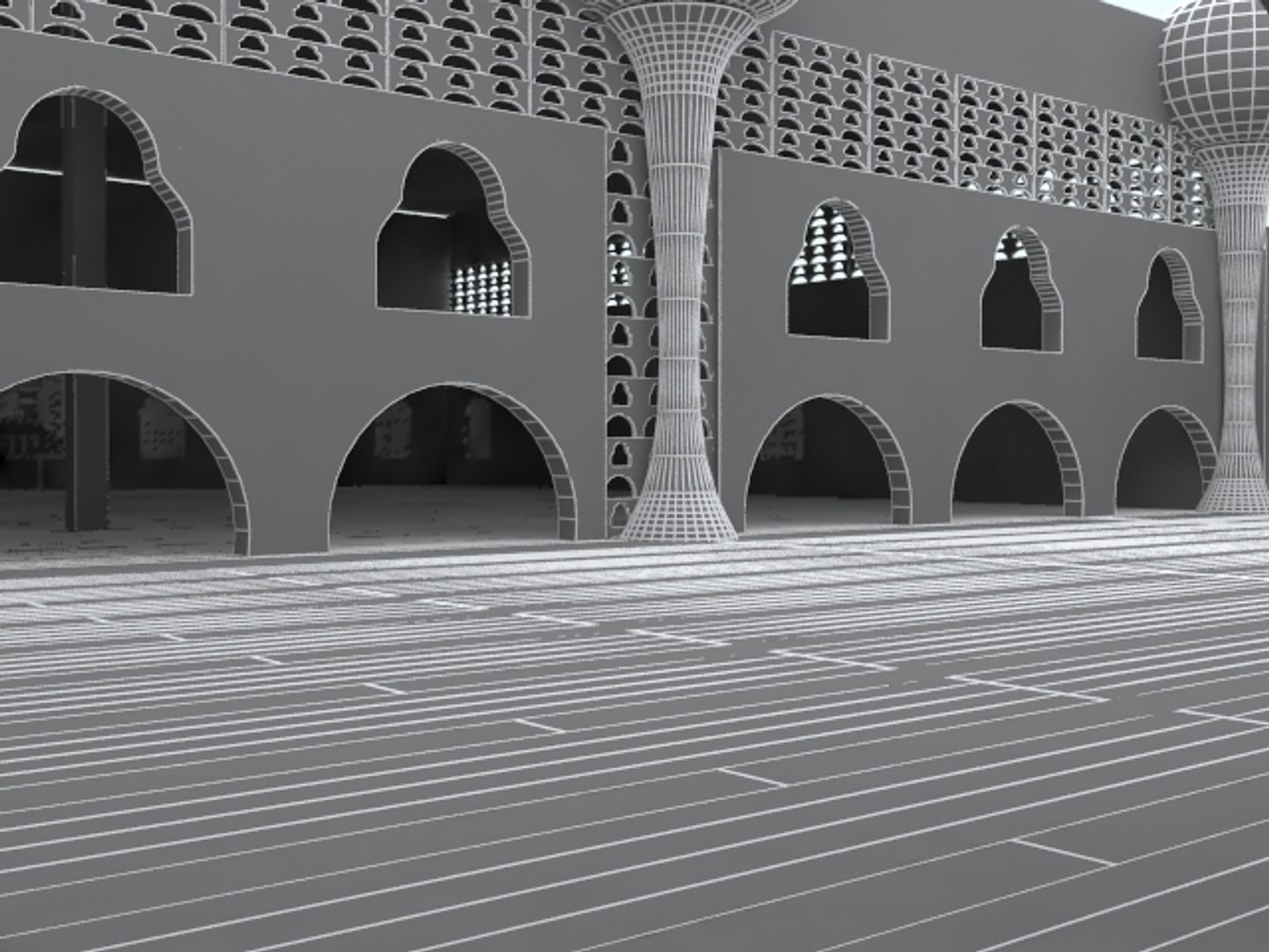 mosque realistic 3d model