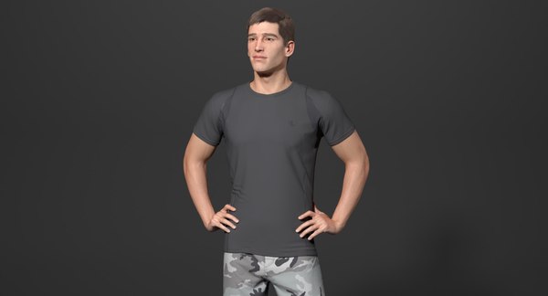 3d model rigged male