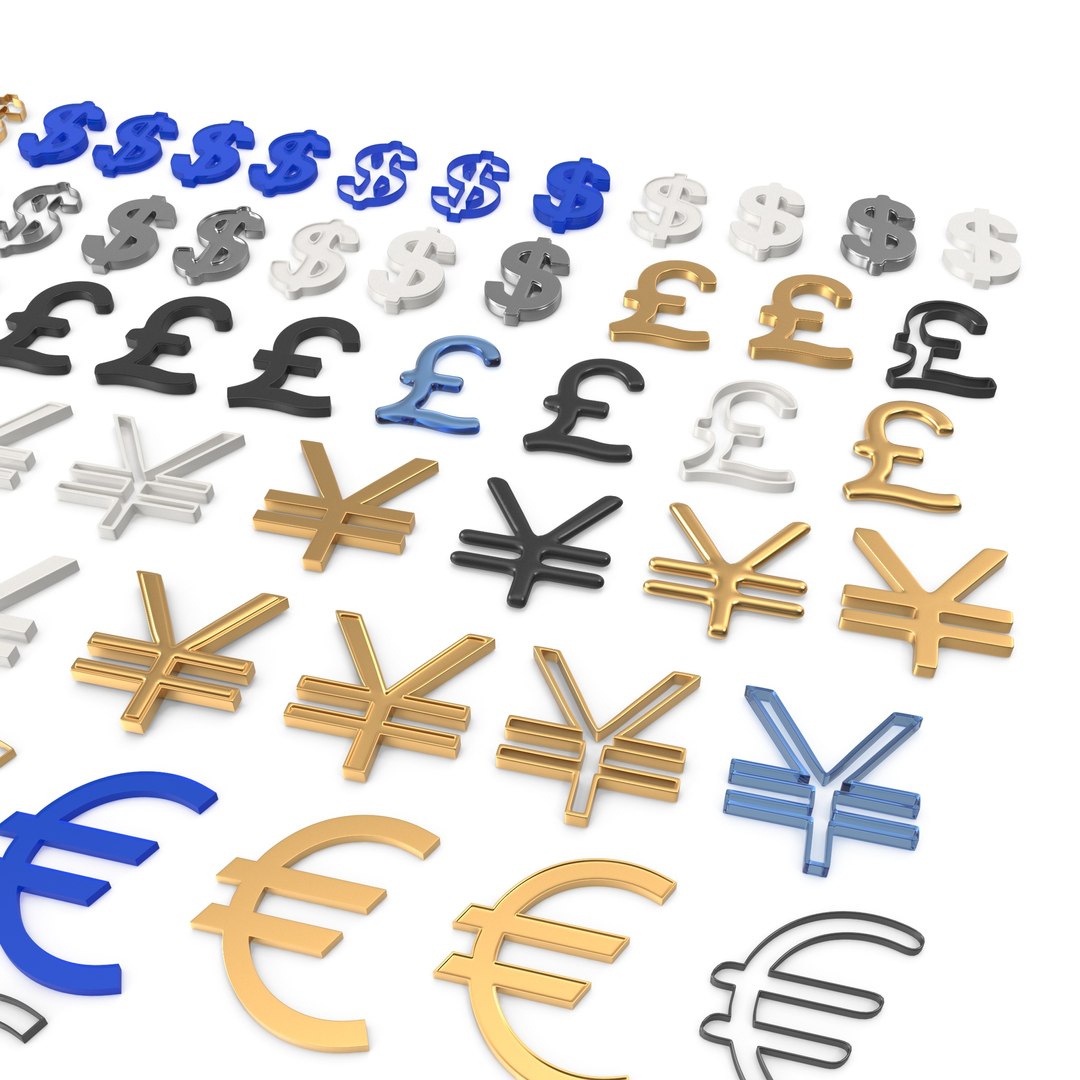 3D Currency Symbols Model - TurboSquid 2222614