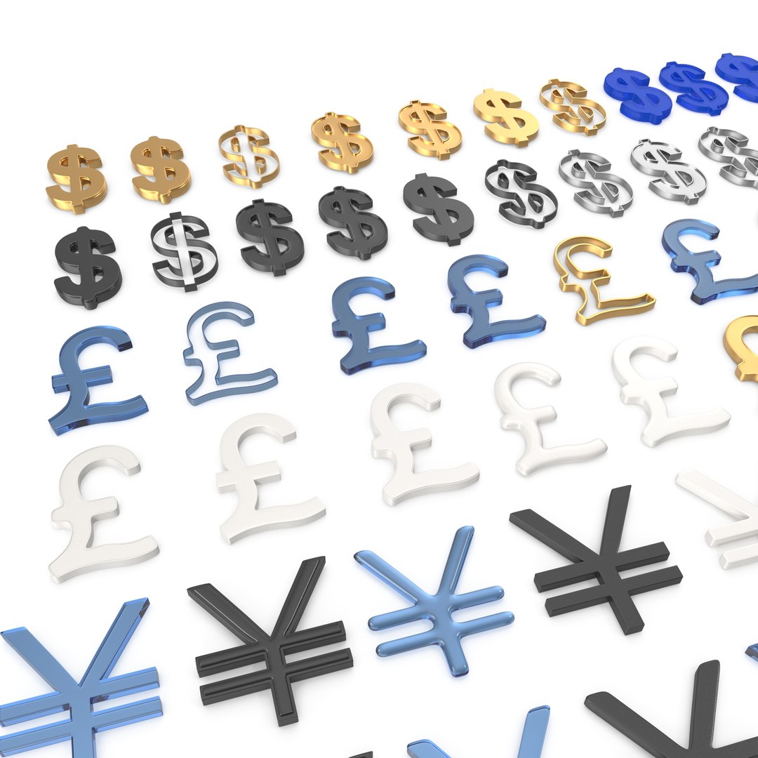 3D Currency Symbols Model - TurboSquid 2222614
