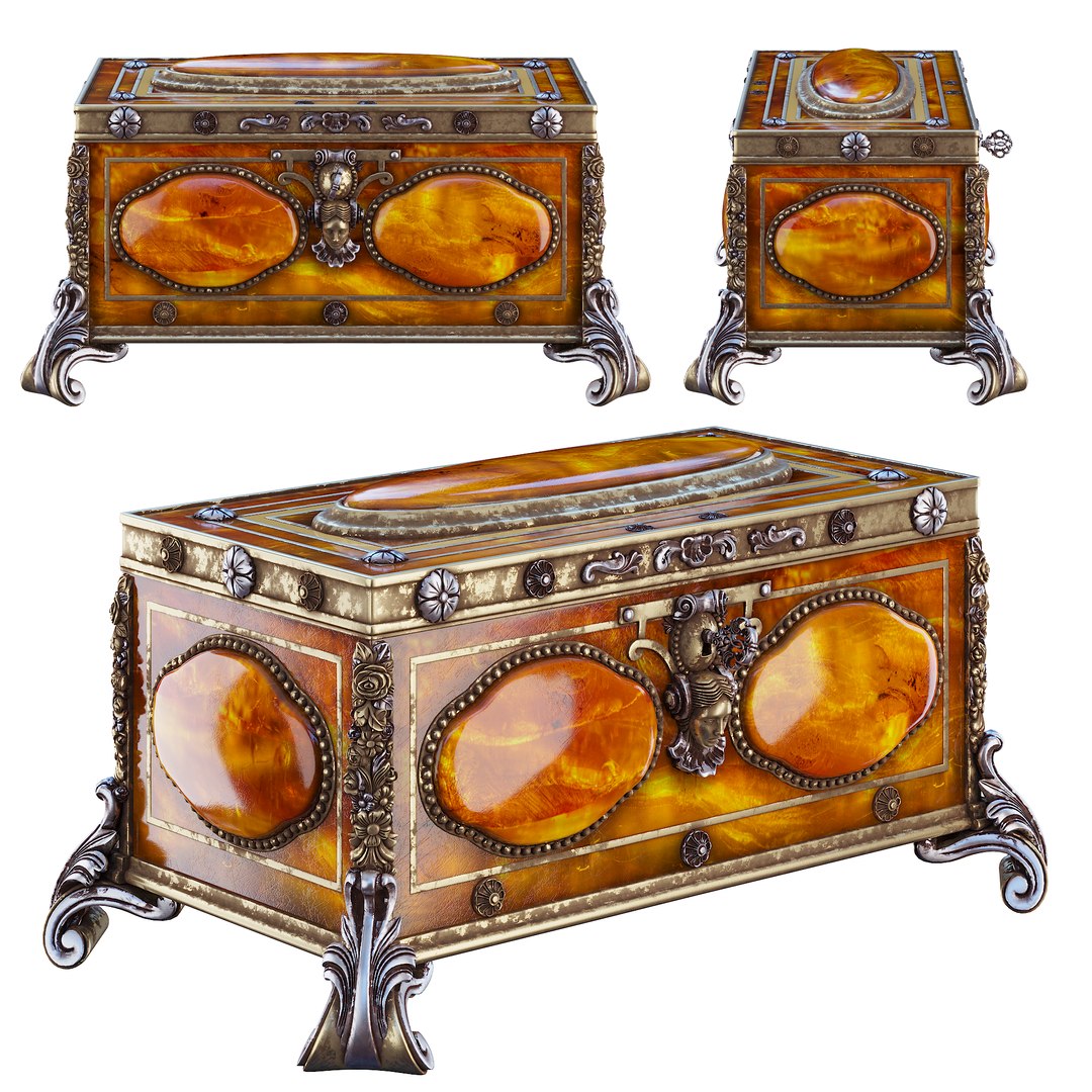 3D Classic Amber Box - TurboSquid 2238322