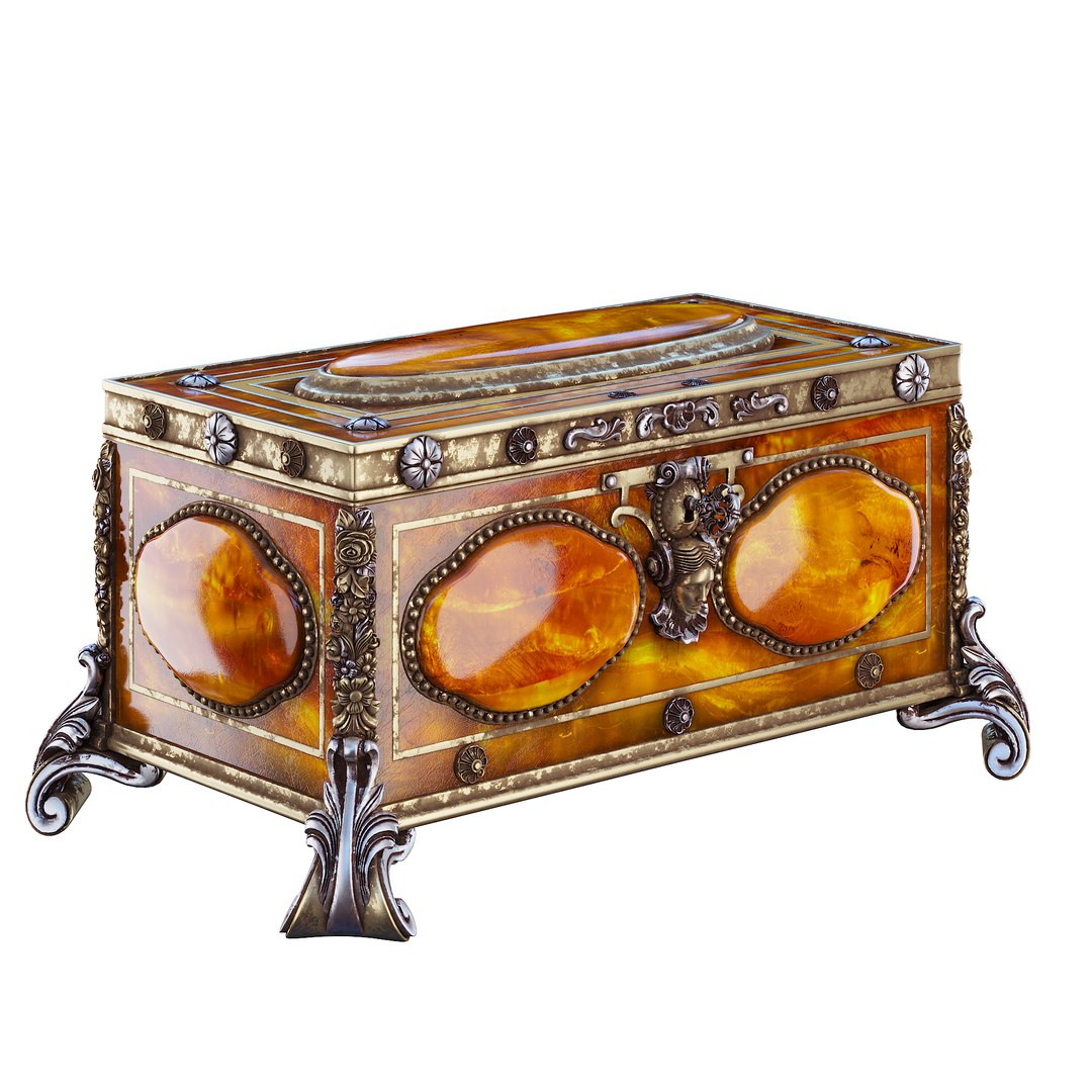 3D Classic Amber Box - TurboSquid 2238322