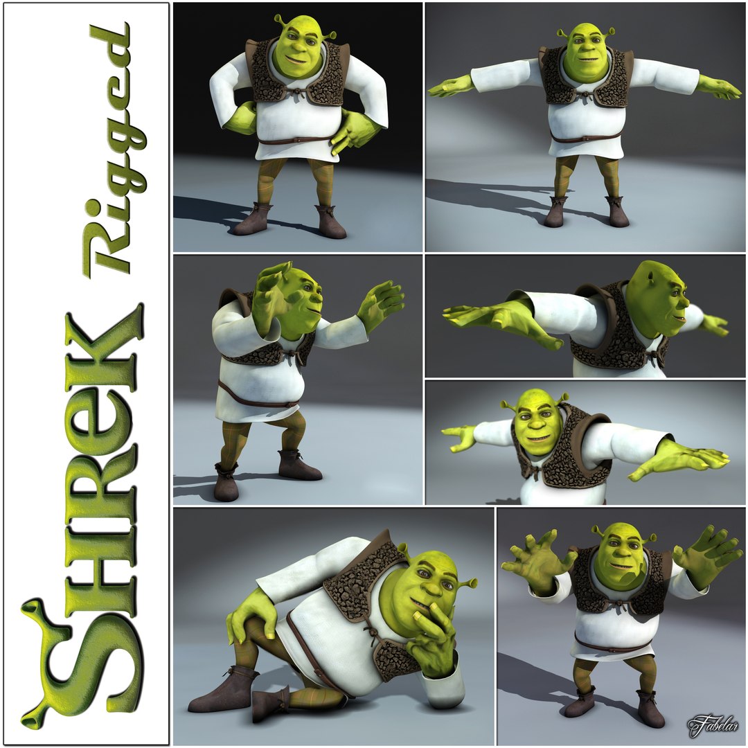 3ds Max Shrek Rigged