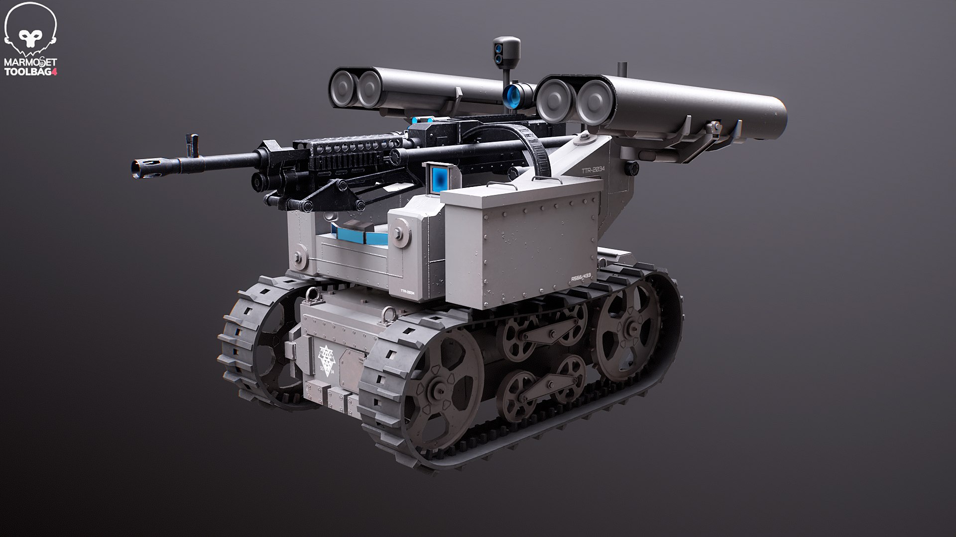 3D Post Apocalyptic Power Armor And Military Tracked Robot V2 ...