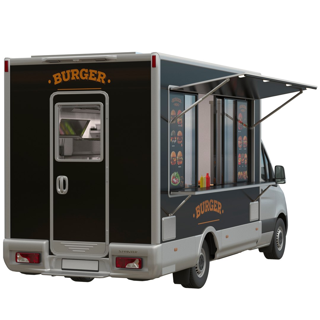 3D Sprinter Food Truck - TurboSquid 1859770