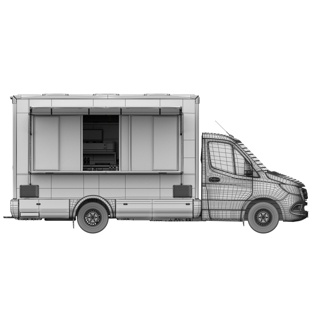 3D Sprinter Food Truck - TurboSquid 1859770
