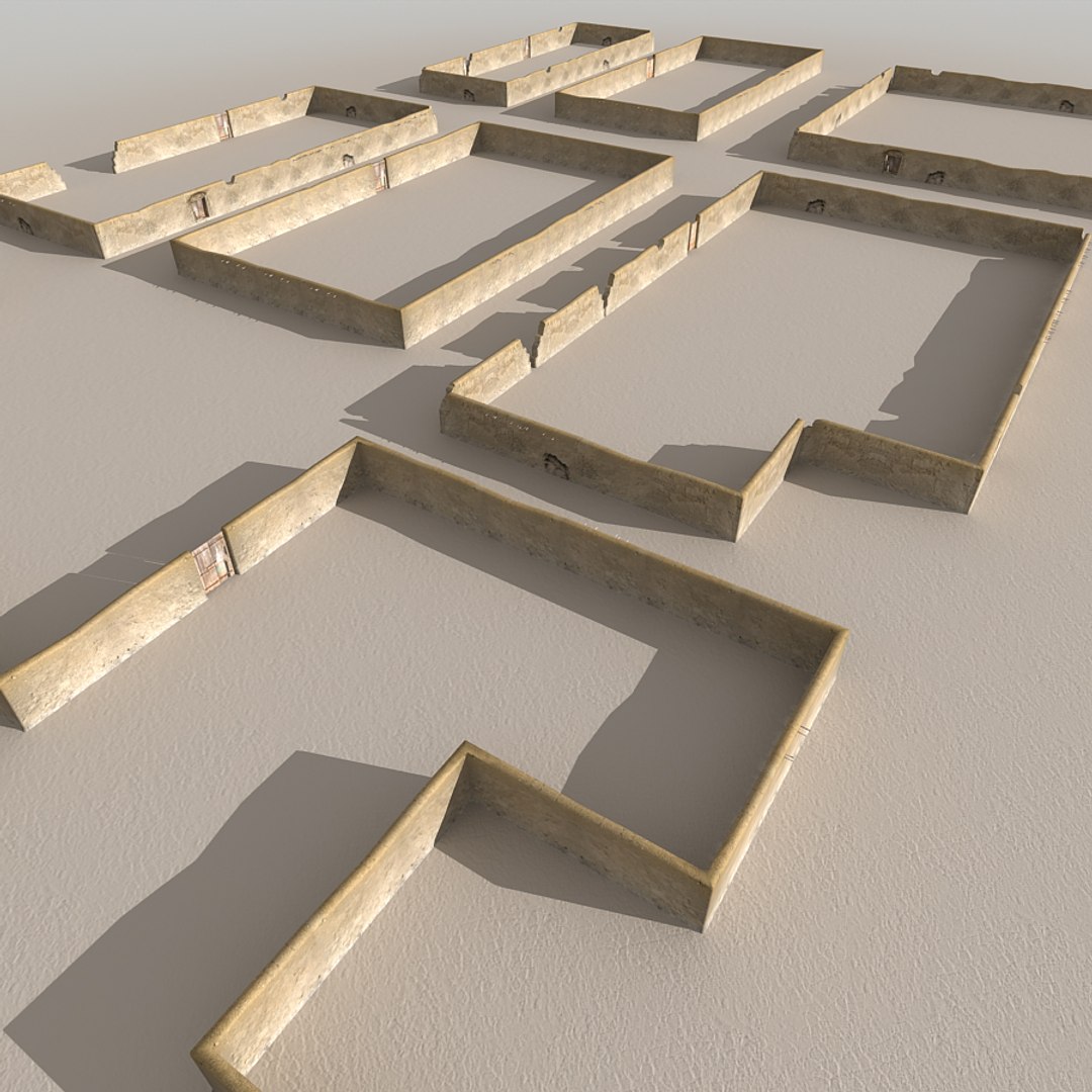 3d 3ds Arab Mud Walls Collections