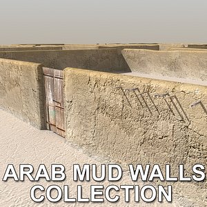 3d arab city element wall model
