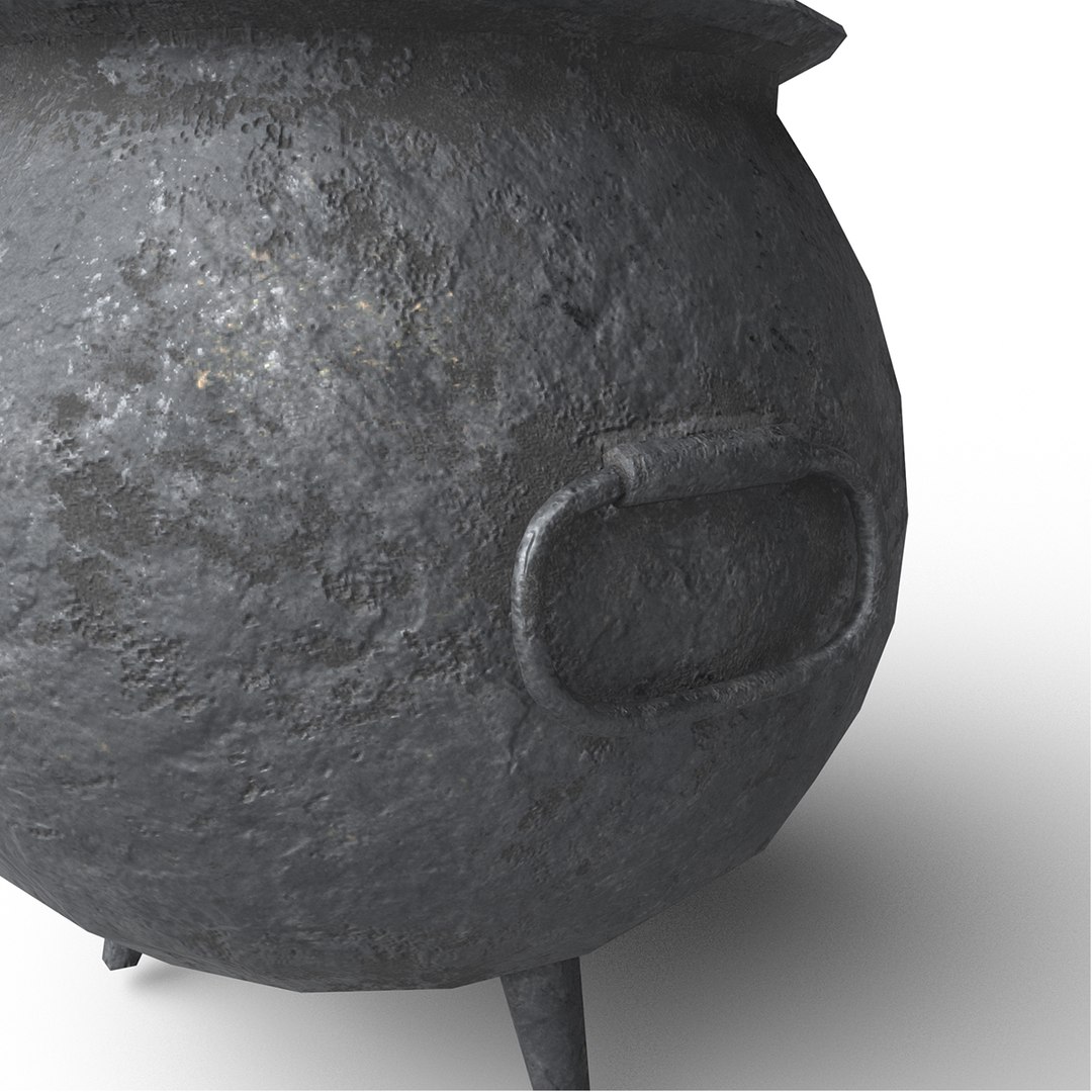3d Model Of Cauldron Metallic