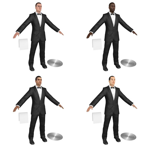 3D Waiter Models | TurboSquid