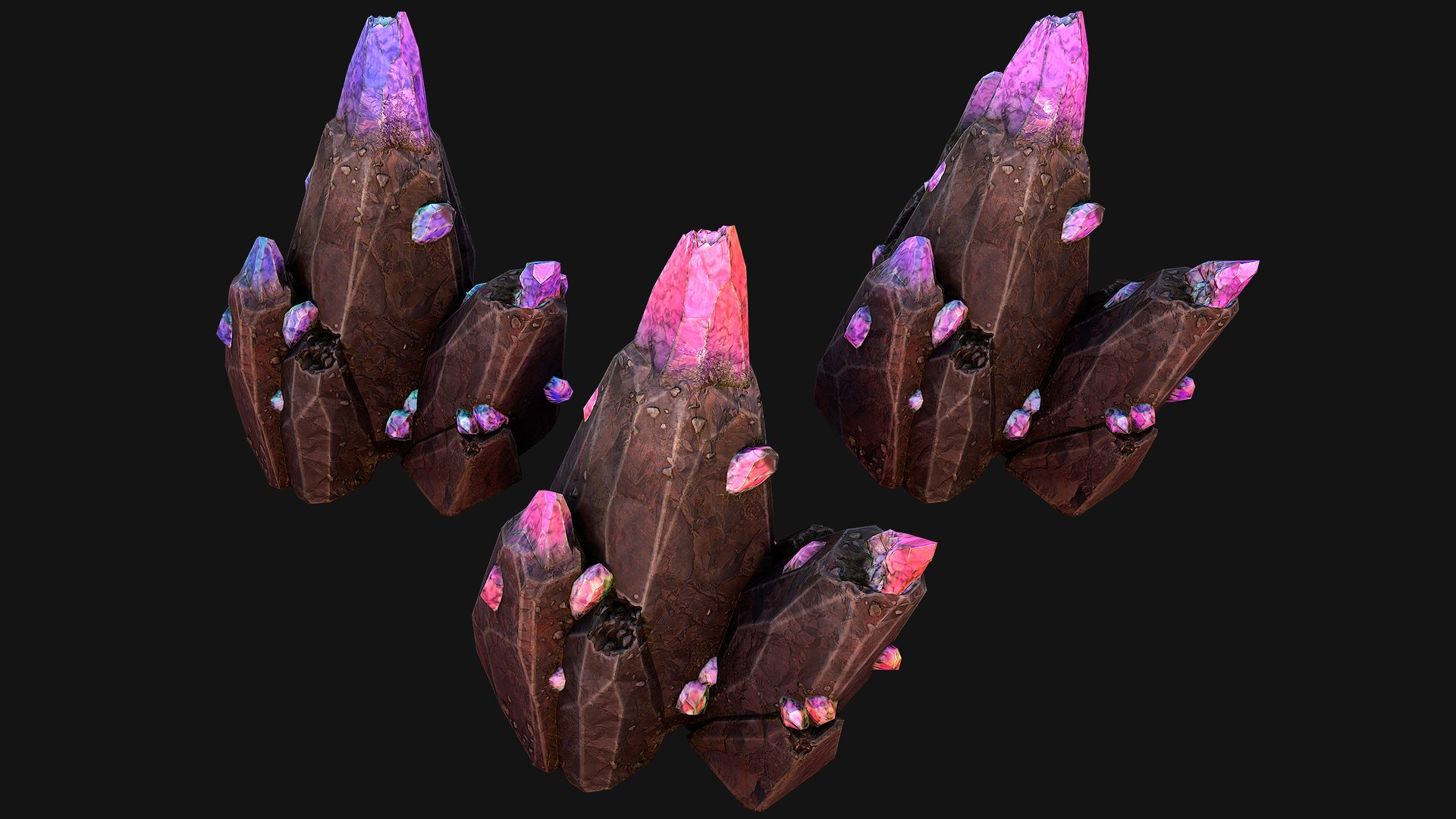 Crystal Obsidian Rocks Mineral 3D Model - TurboSquid 2309275