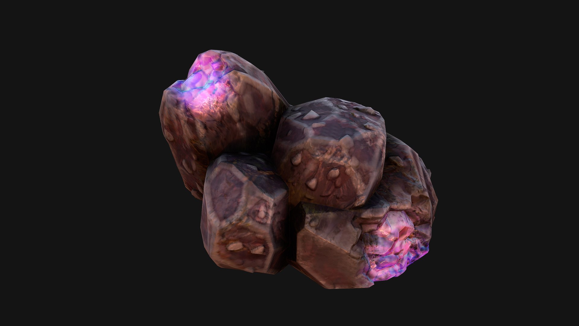 Crystal Obsidian Rocks Mineral 3D Model - TurboSquid 2309275