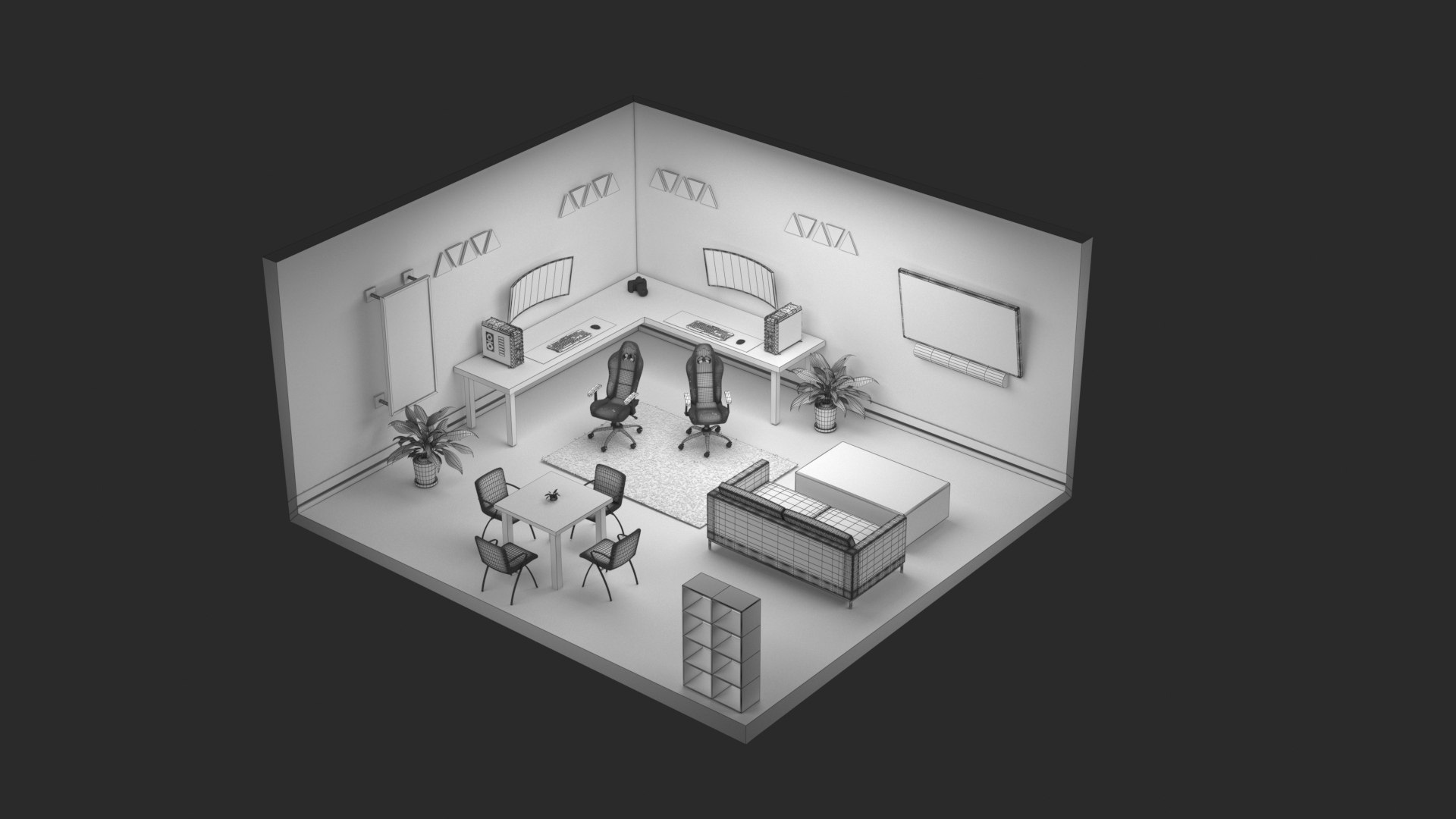 Gaming Room 3D Model - TurboSquid 1796018