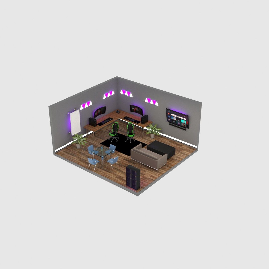 Gaming Room 3D Model - TurboSquid 1796018