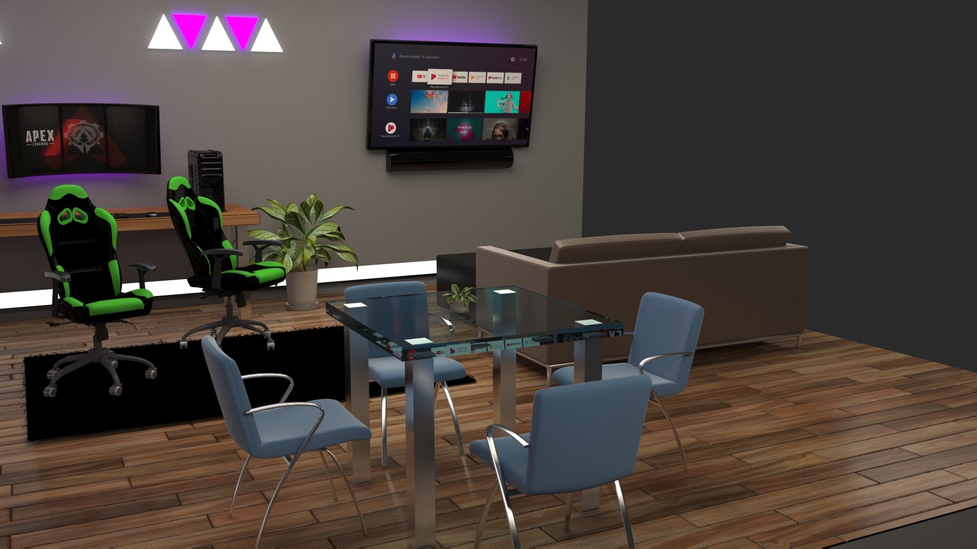 Gaming Room 3D Model - TurboSquid 1796018