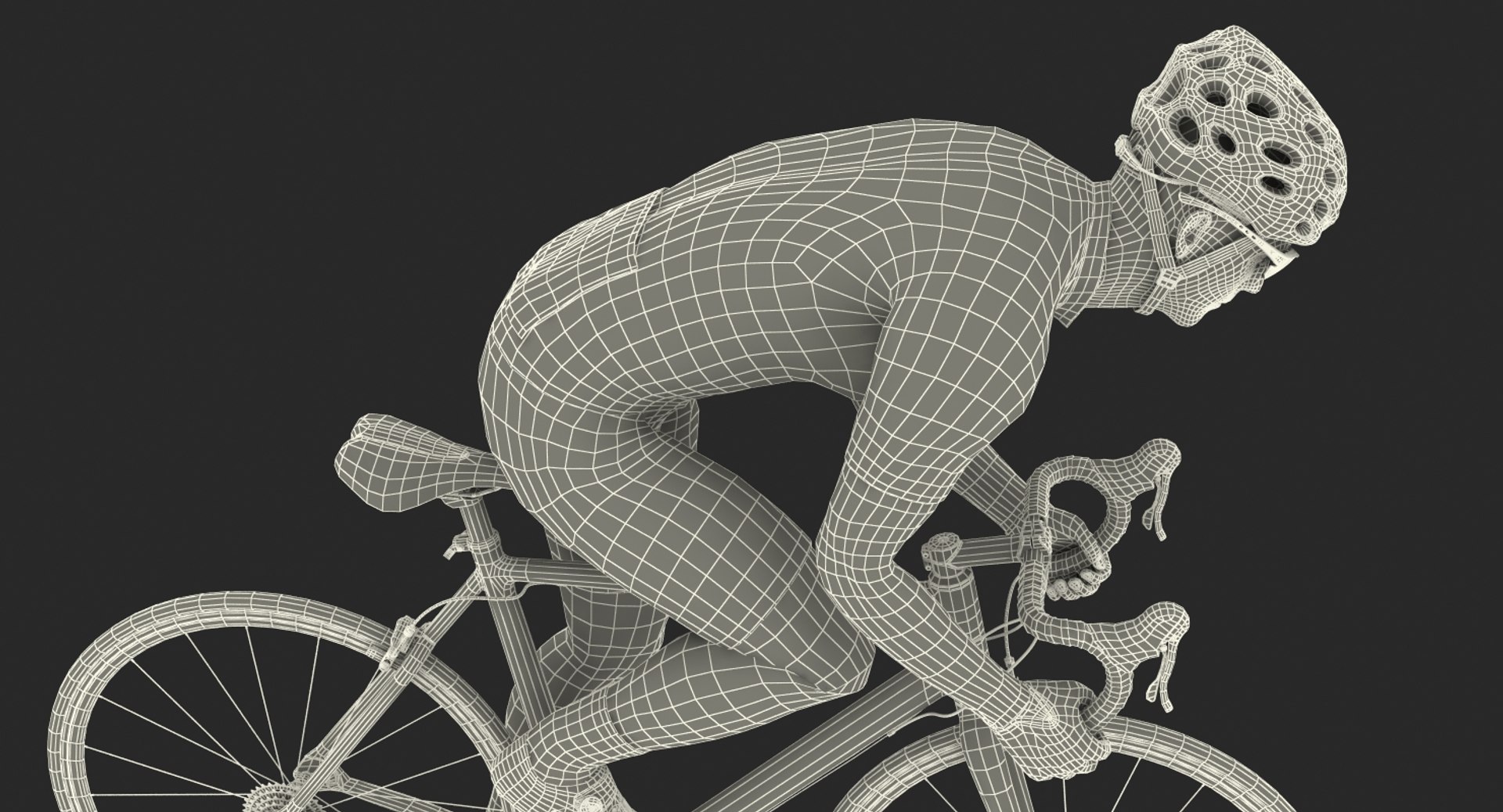 3D model cyclist athlete red suit - TurboSquid 1391972