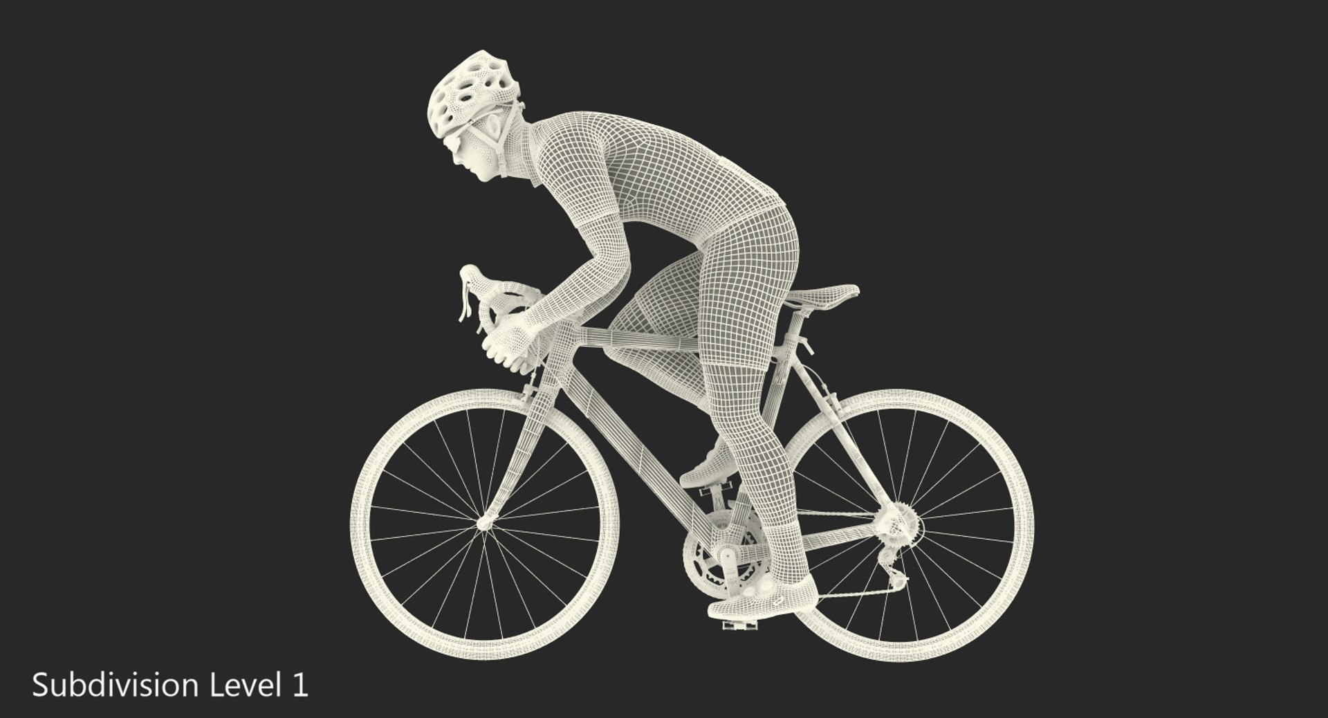 3D model cyclist athlete red suit - TurboSquid 1391972