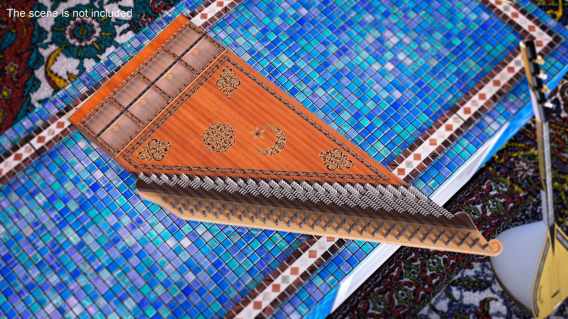 3D Kanun Turkish String Instrument - TurboSquid 2160896