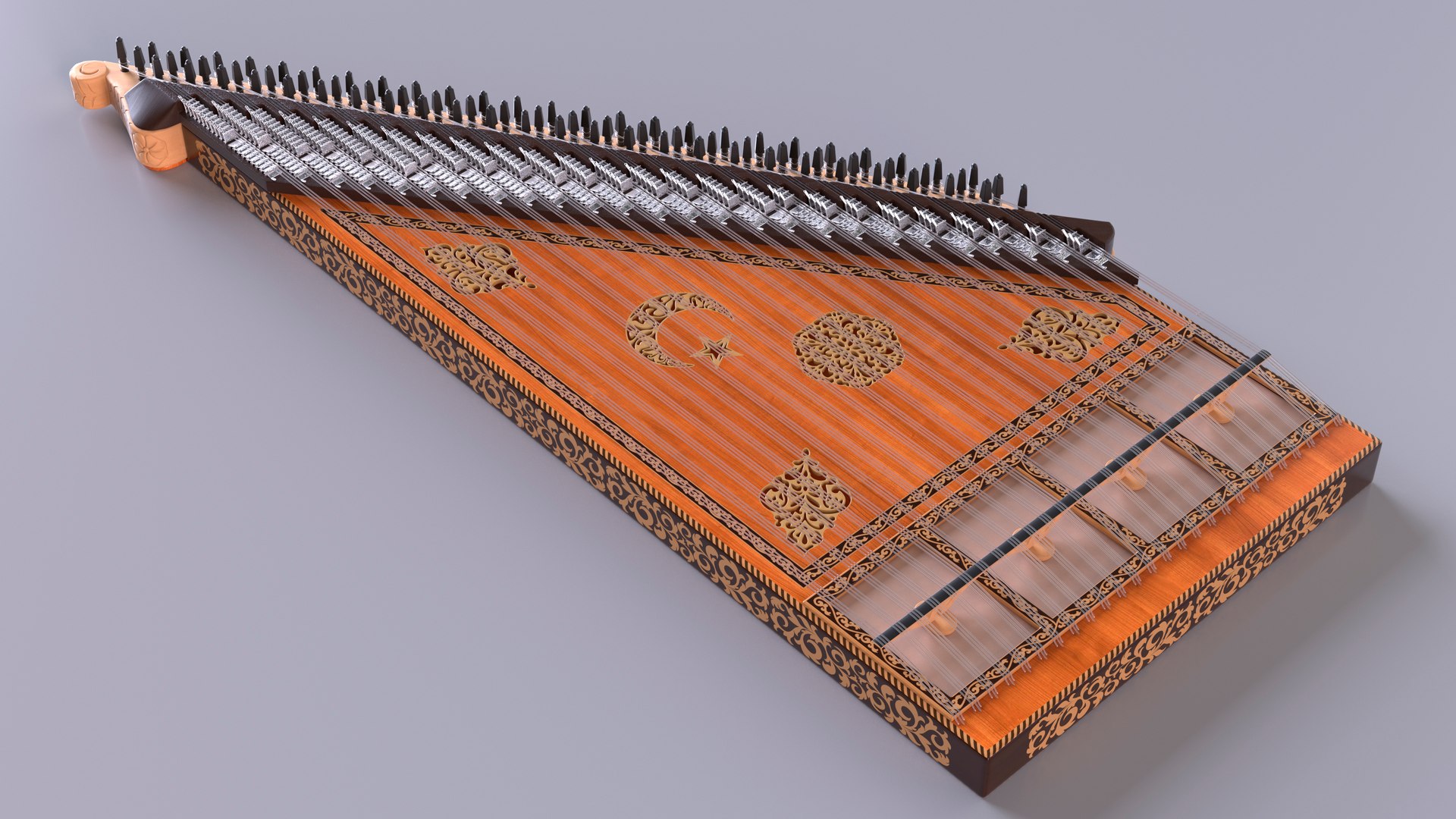 3D Kanun Turkish String Instrument - TurboSquid 2160896