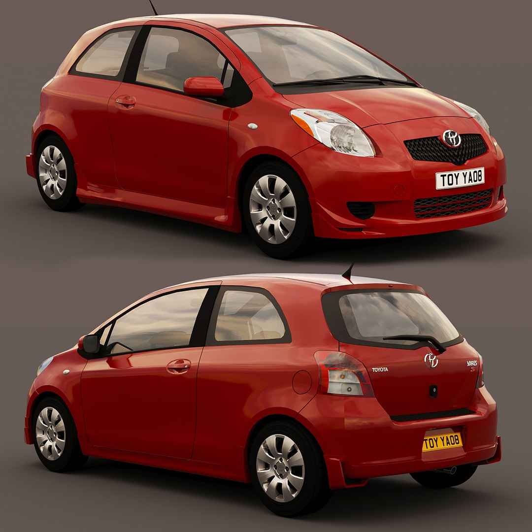 Toyota Yaris S 2008 3D Model - TurboSquid 2432398
