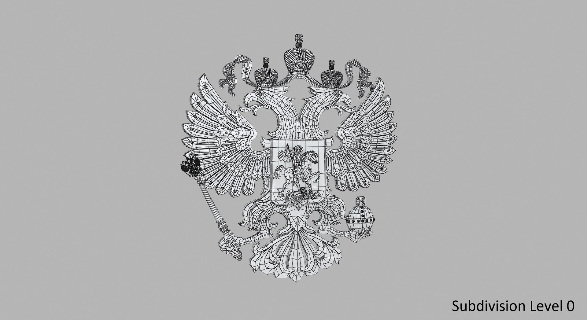 3d Model National Emblem Russia