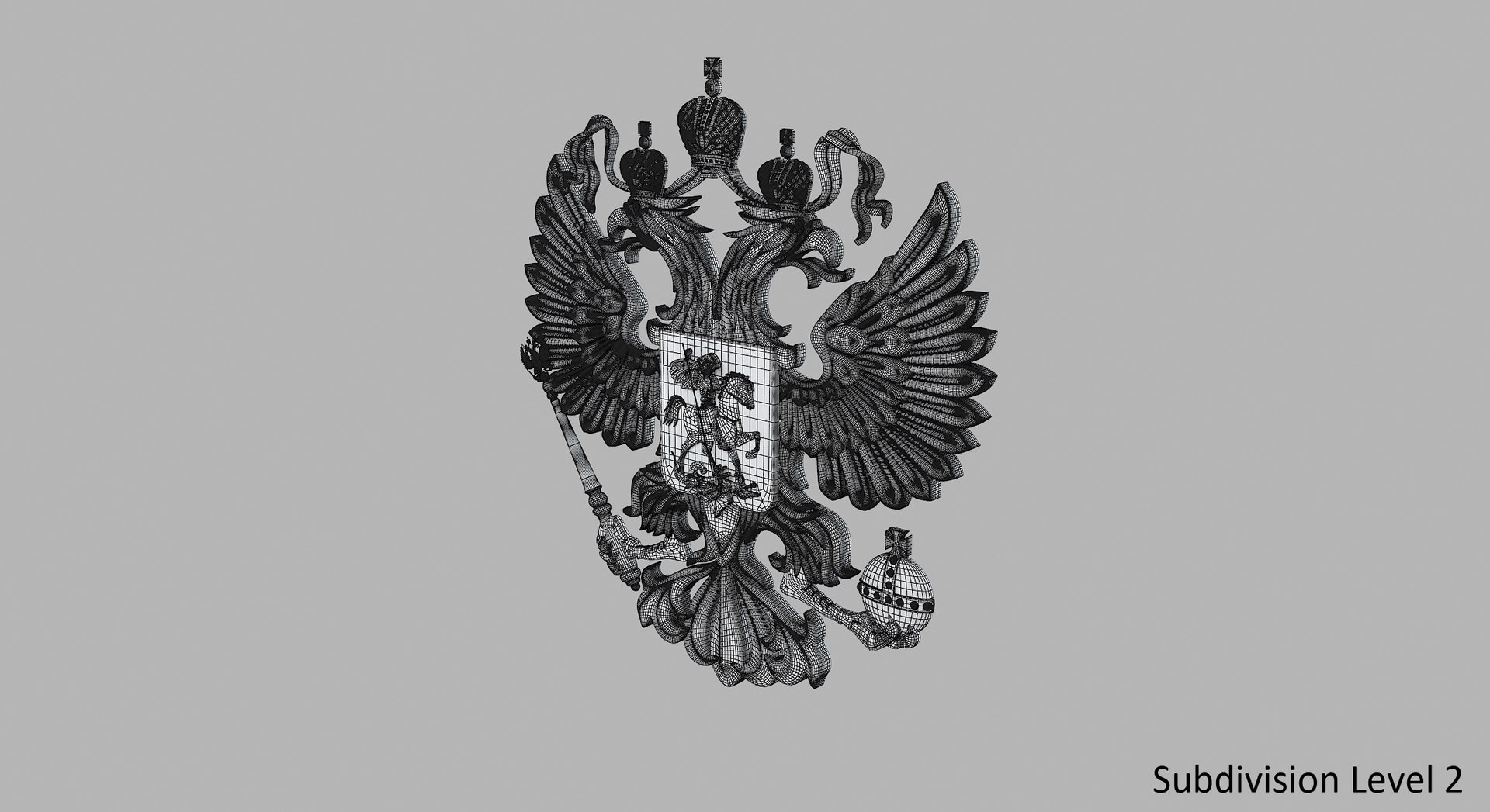 3d Model National Emblem Russia