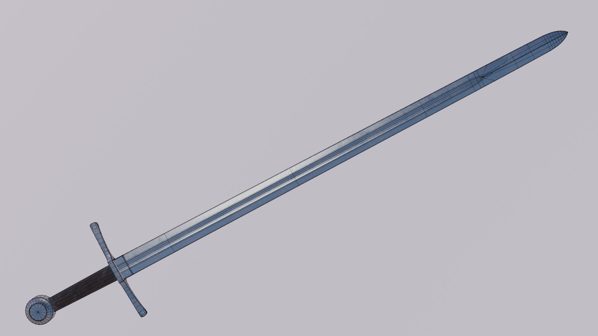 3D Medieval Realistic Arming Sword Middle-poly Game Ready Model ...