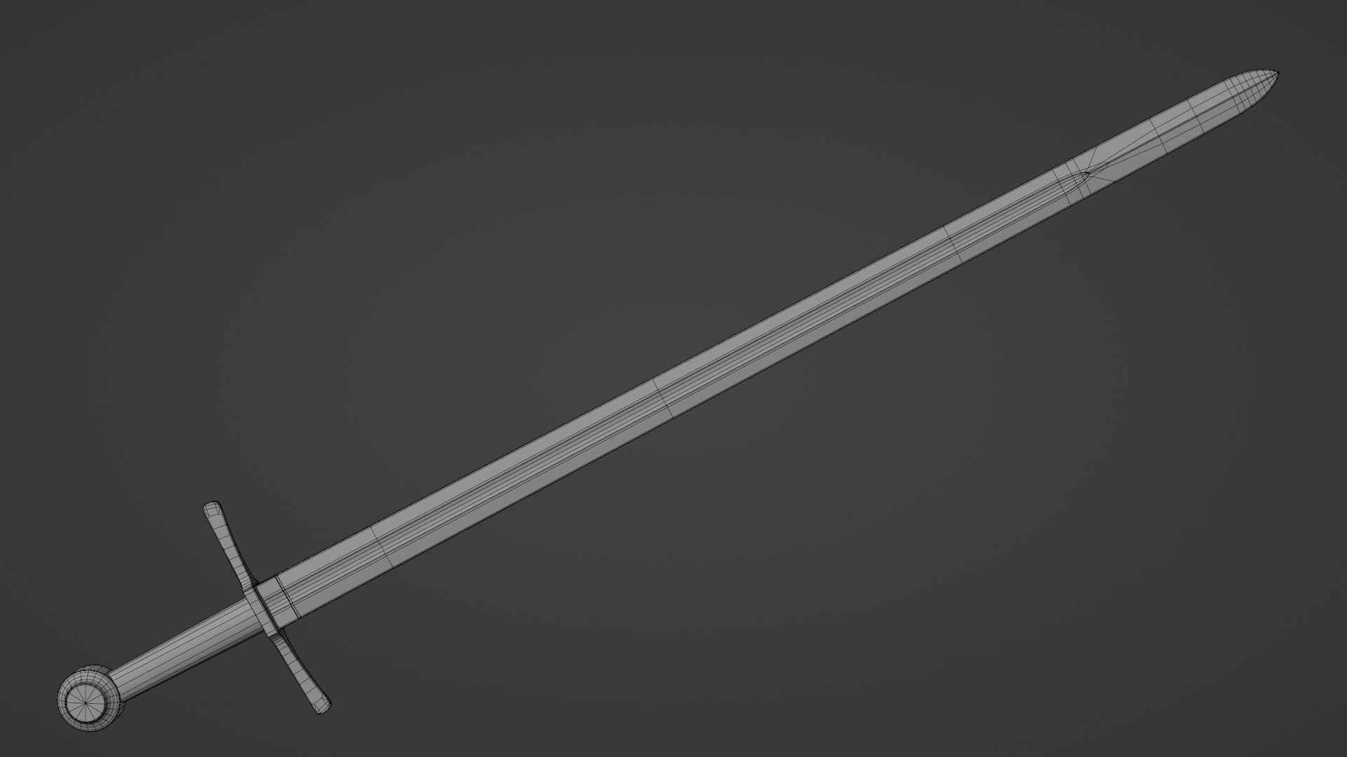 3D Medieval Realistic Arming Sword Middle-poly Game Ready Model ...